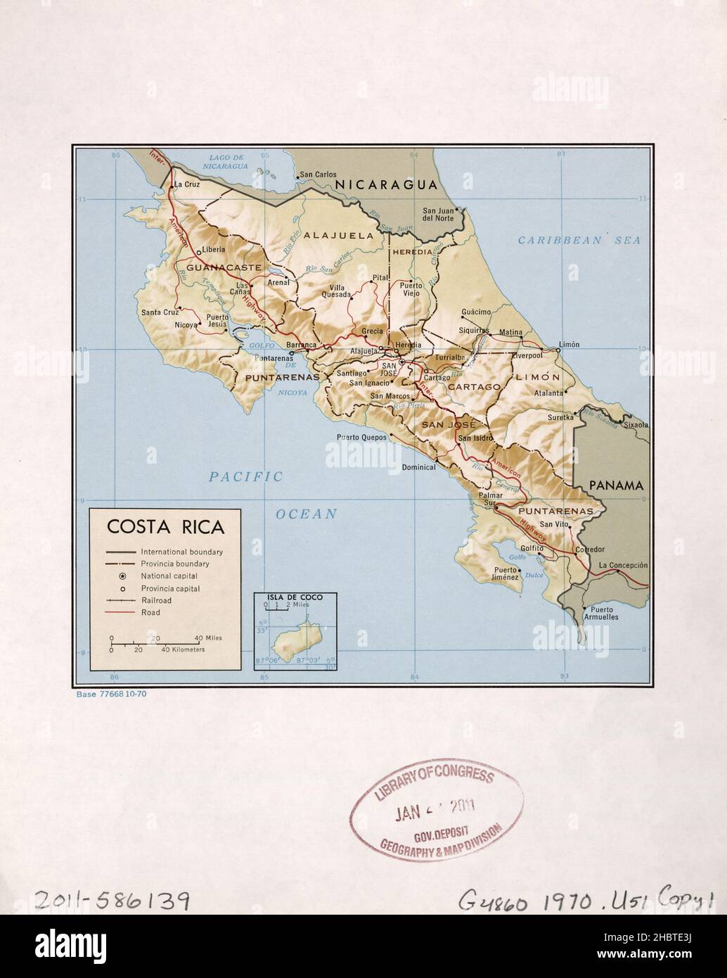 Mappa storica della costa rica immagini e fotografie stock ad alta ...
