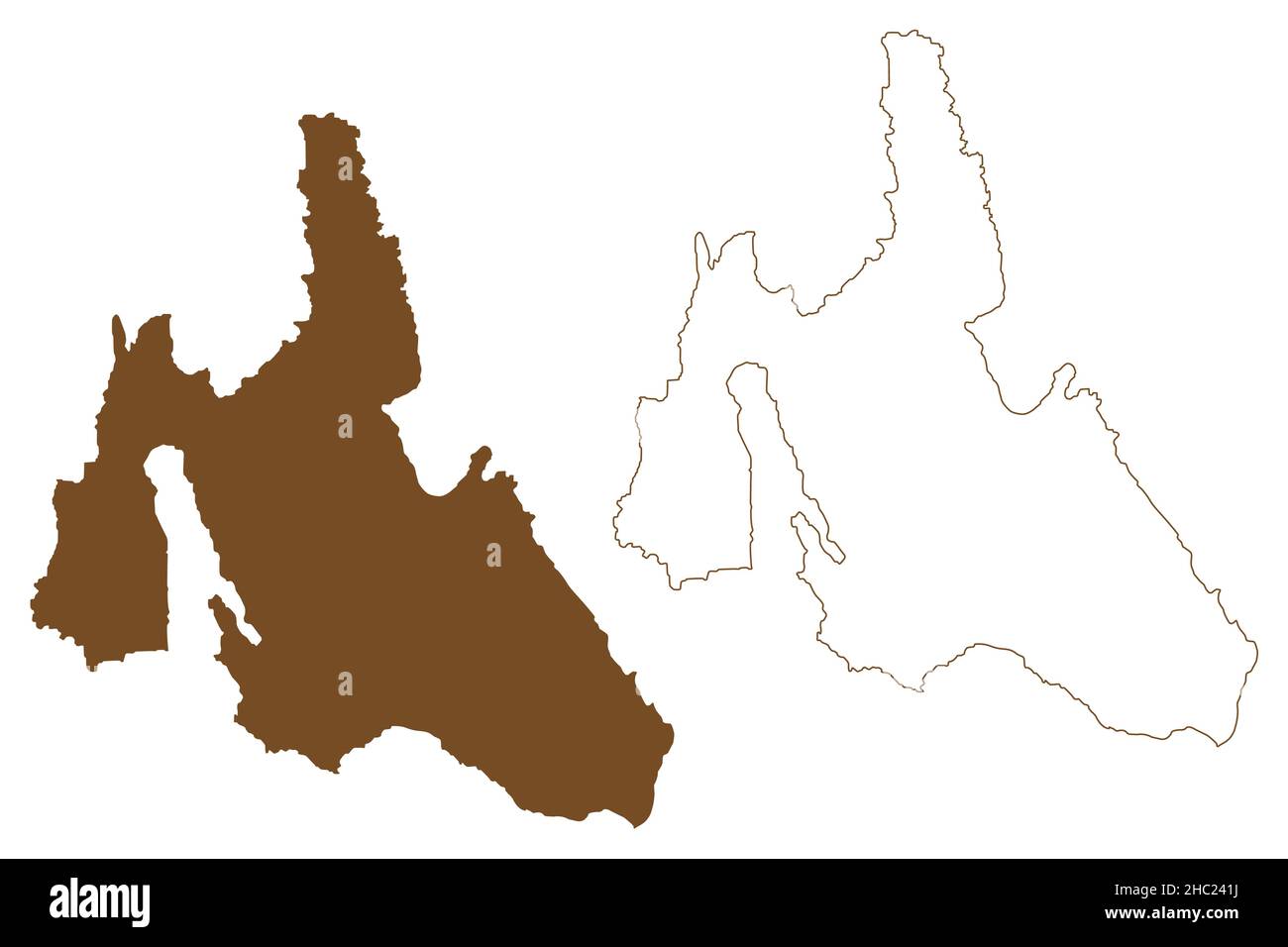 Mapa de las islas de kefalonia immagini e fotografie stock ad alta ...