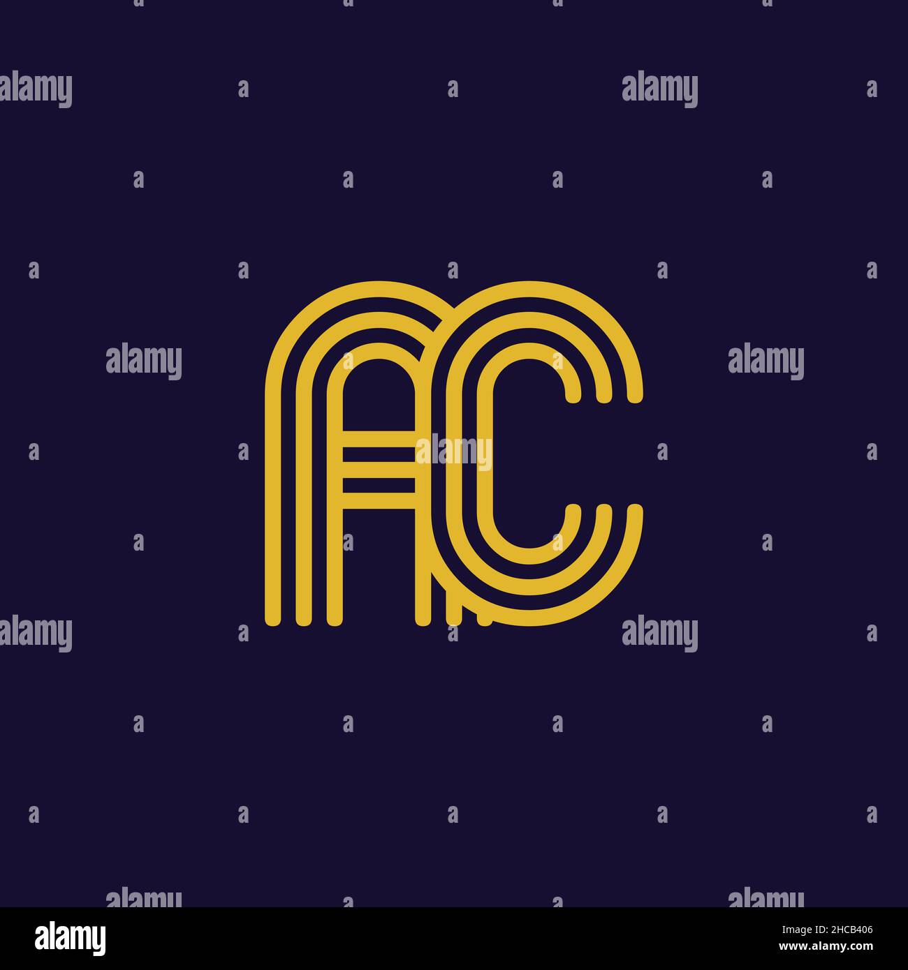 Lettera AC alfabeto simbolo del logo. Moderno logo vettoriale per l ...