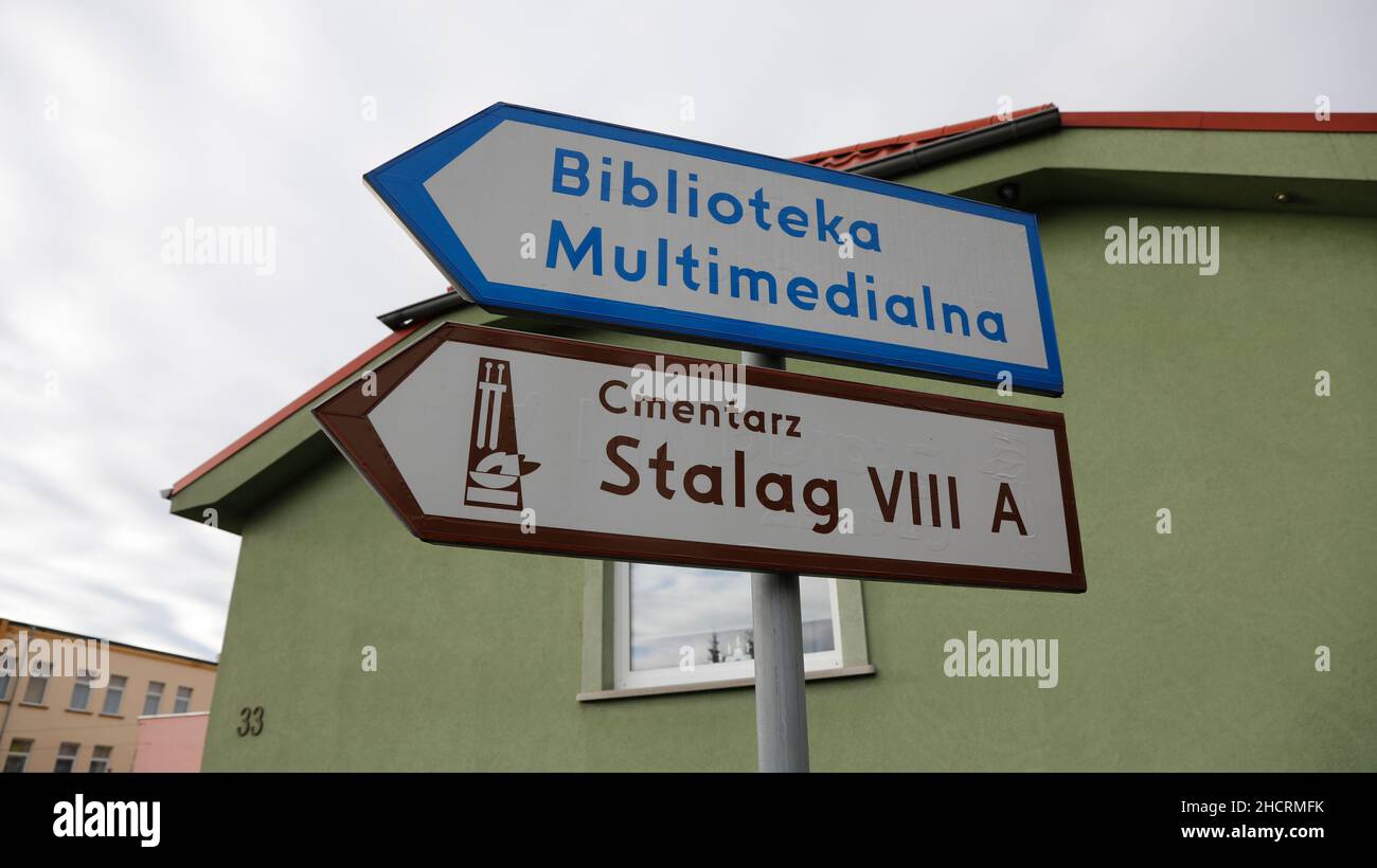 Im Bild Hinweisschild: STALAG VIIA, Das Stammlager VIII A , kurz ...