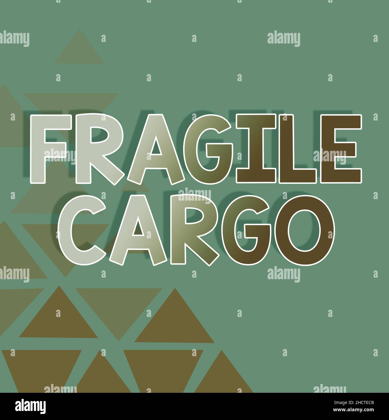 Cartello con la scritta fragile Cargo. Business idea manico ...