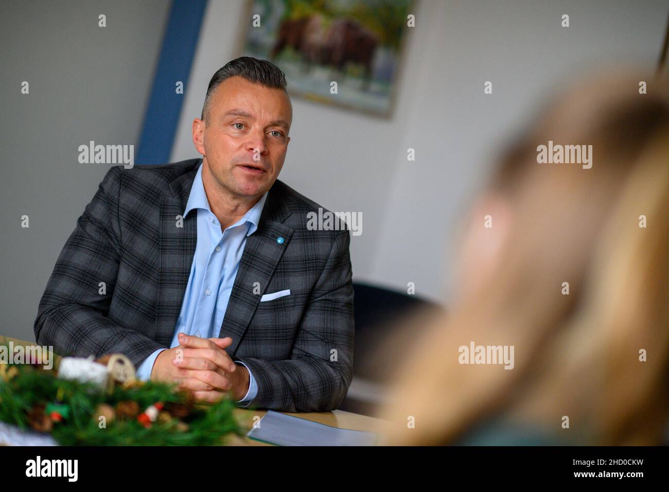 13 dicembre 2021, Sassonia-Anhalt, Köthen: Andy Grabner (CDU ...
