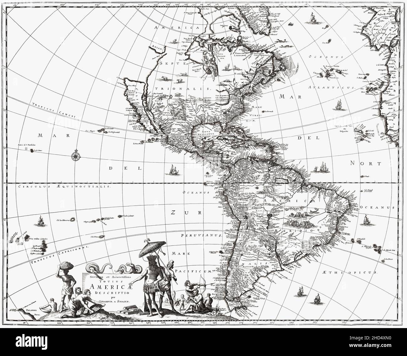Vecchia Mappa Delle Americhe Immagini e Fotos Stock - Alamy