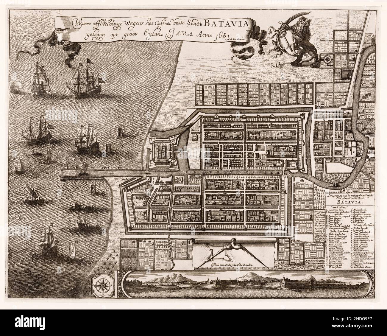 Mappa e vista di batavia immagini e fotografie stock ad alta ...