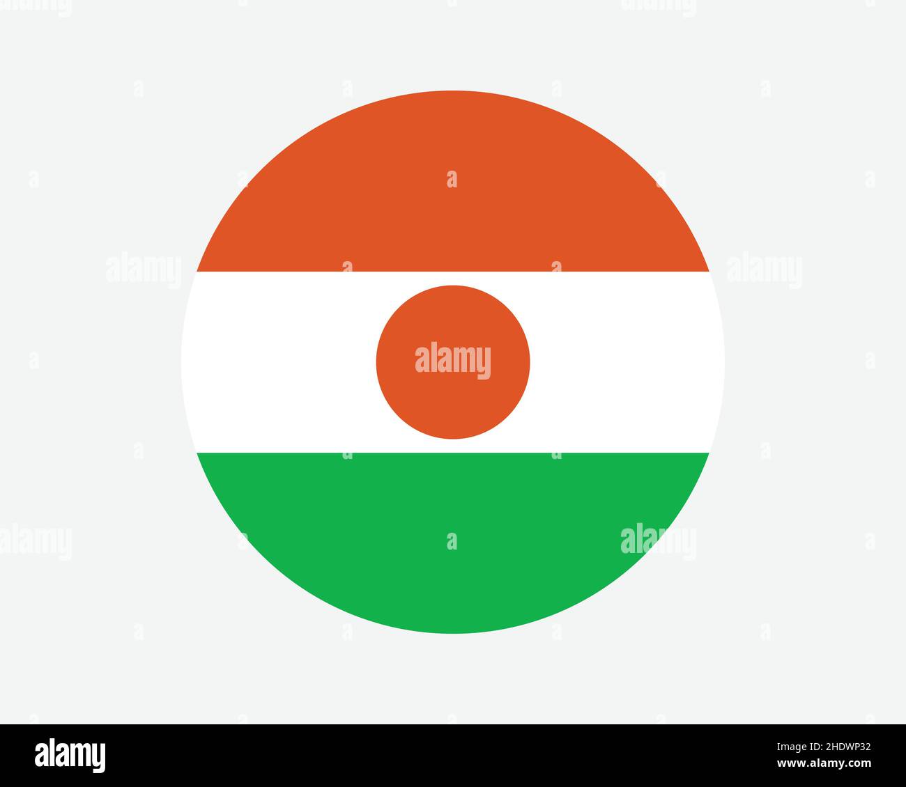 Bandiera nazionale del Niger Round. Bandiera nazionale del cerchio di ...