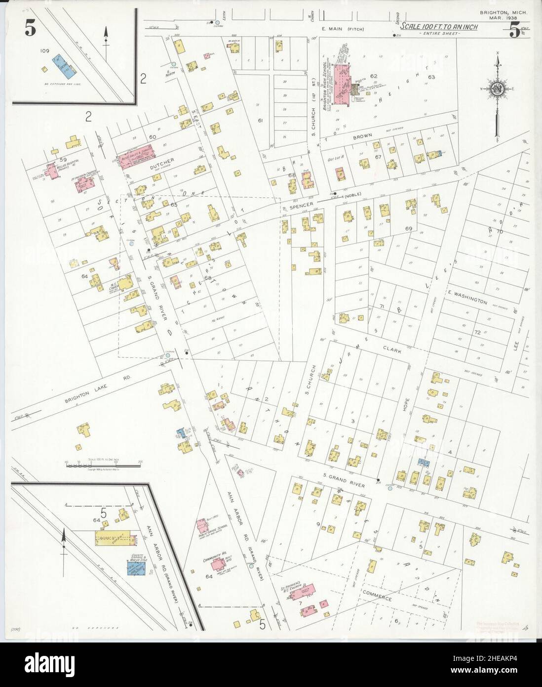 Mappa di brighton michigan immagini e fotografie stock ad alta ...