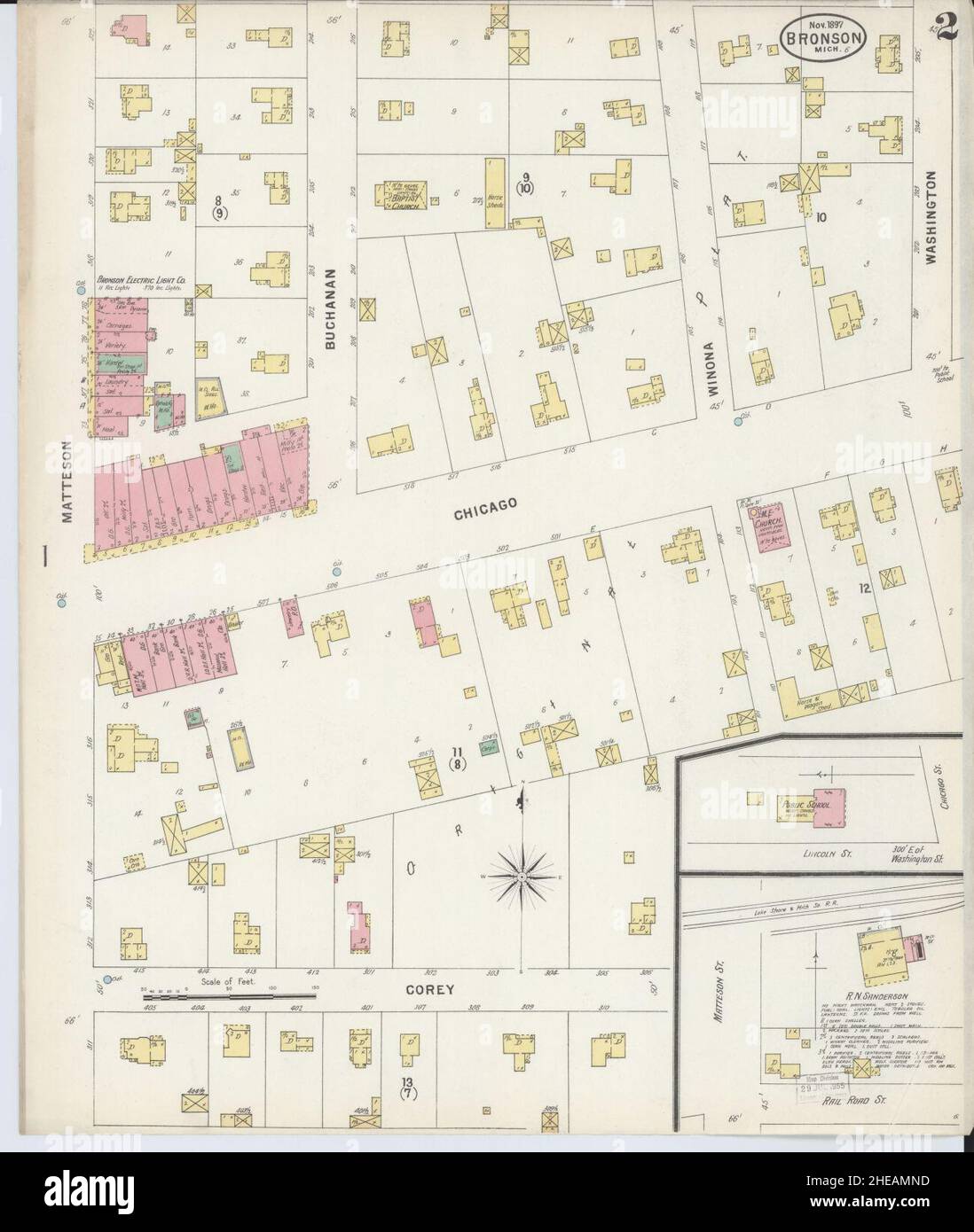 Mappa di bronson michigan immagini e fotografie stock ad alta ...