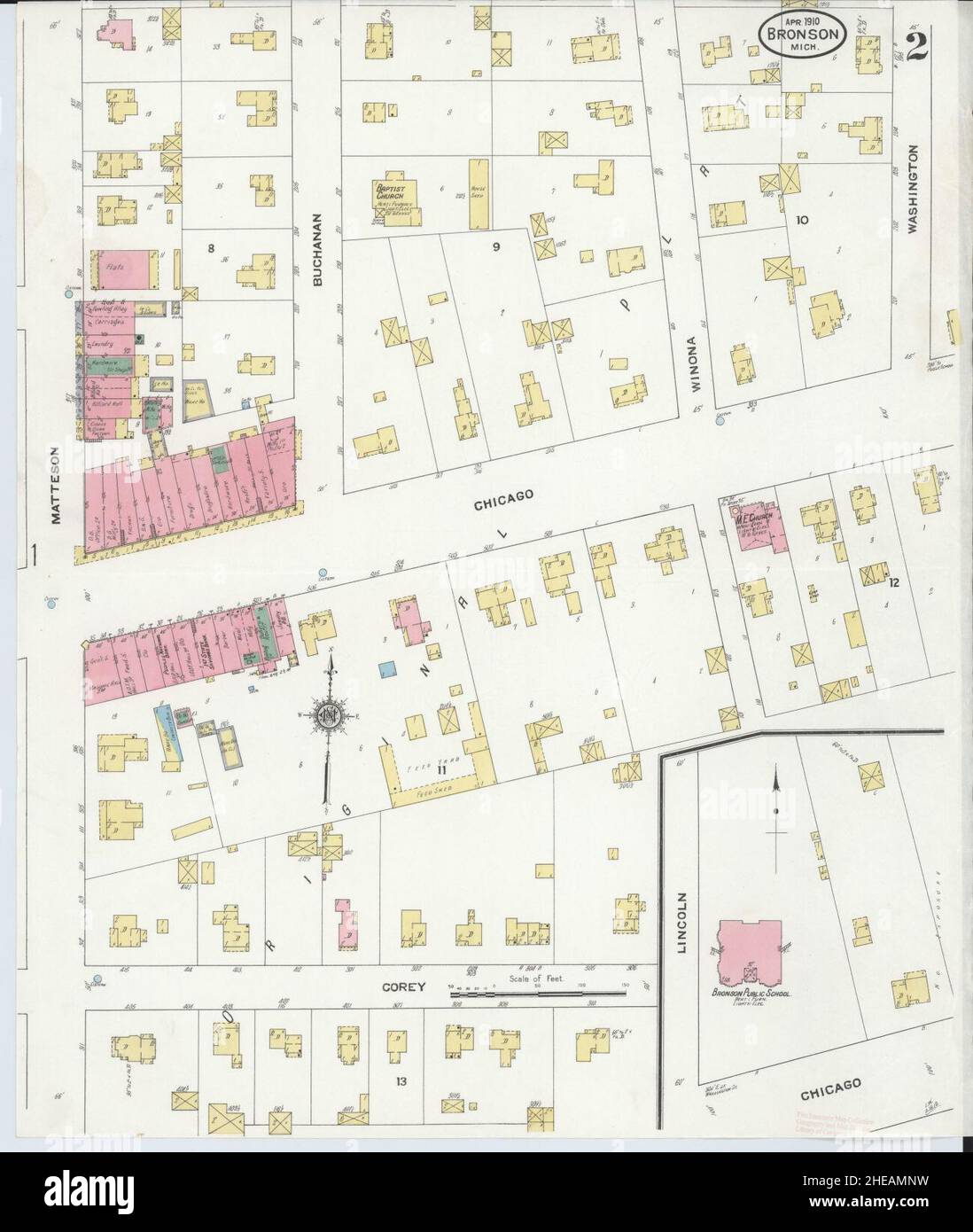 Mappa di bronson michigan immagini e fotografie stock ad alta ...