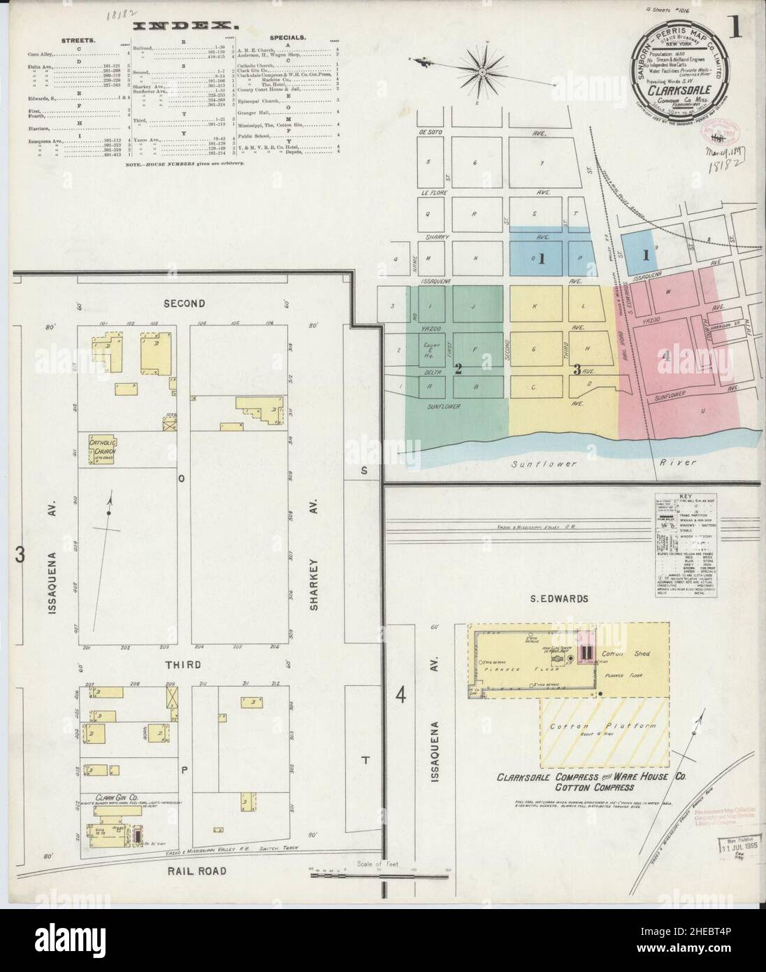 Mappa di clarksdale, mississippi immagini e fotografie stock ad alta ...