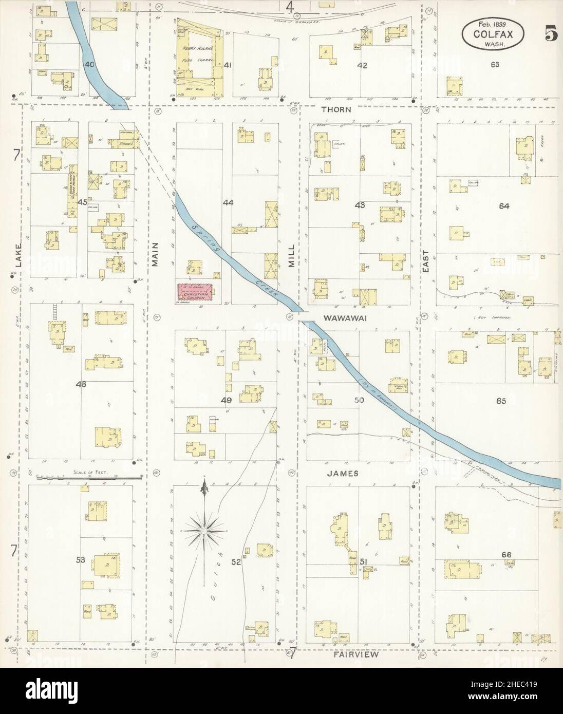 Mappa colfax di washington immagini e fotografie stock ad alta ...