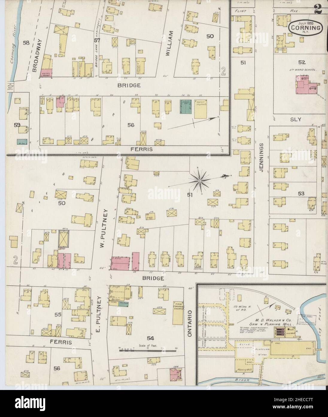 Corning mappa di new york immagini e fotografie stock ad alta ...