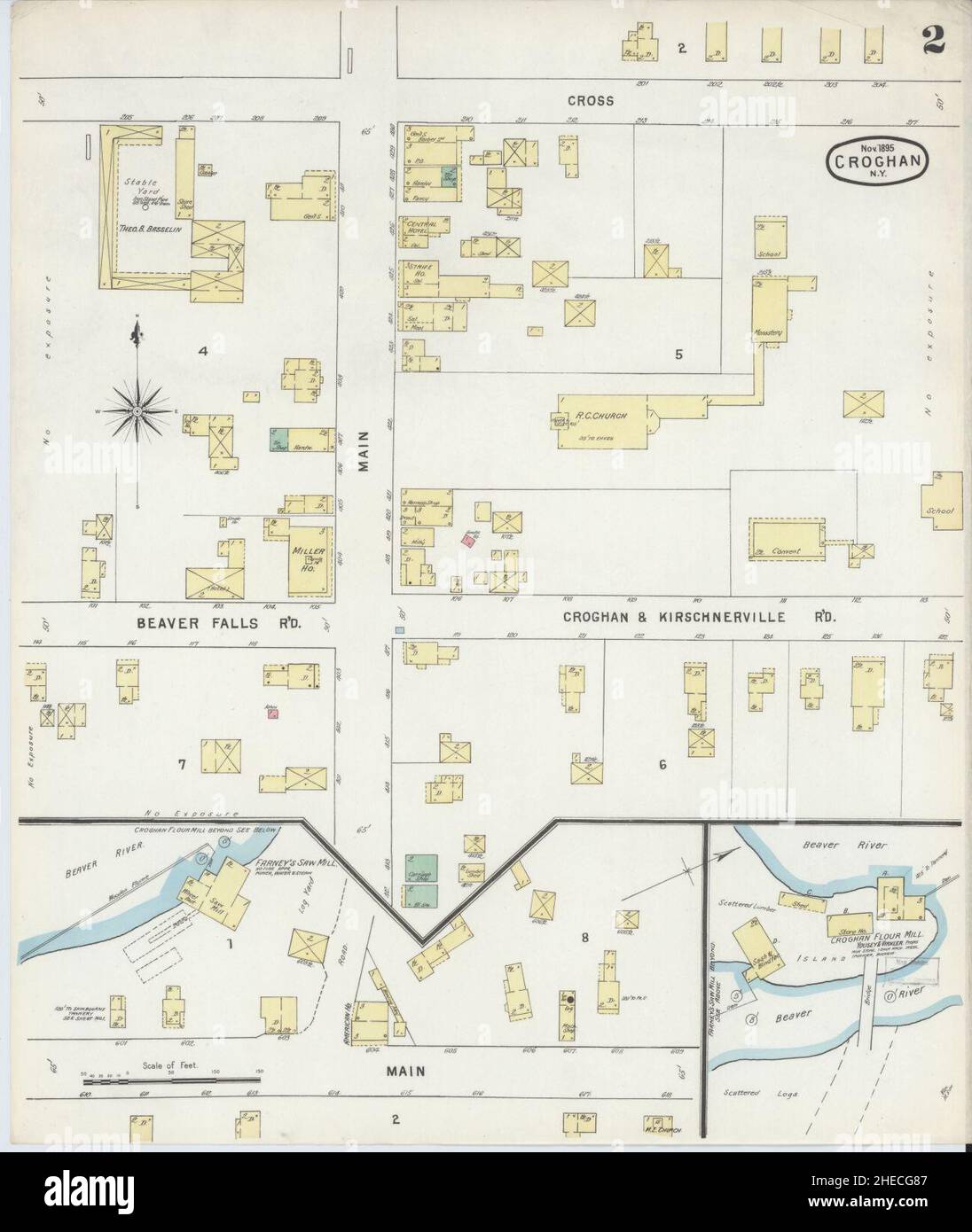 Mappa di croghan new york immagini e fotografie stock ad alta ...