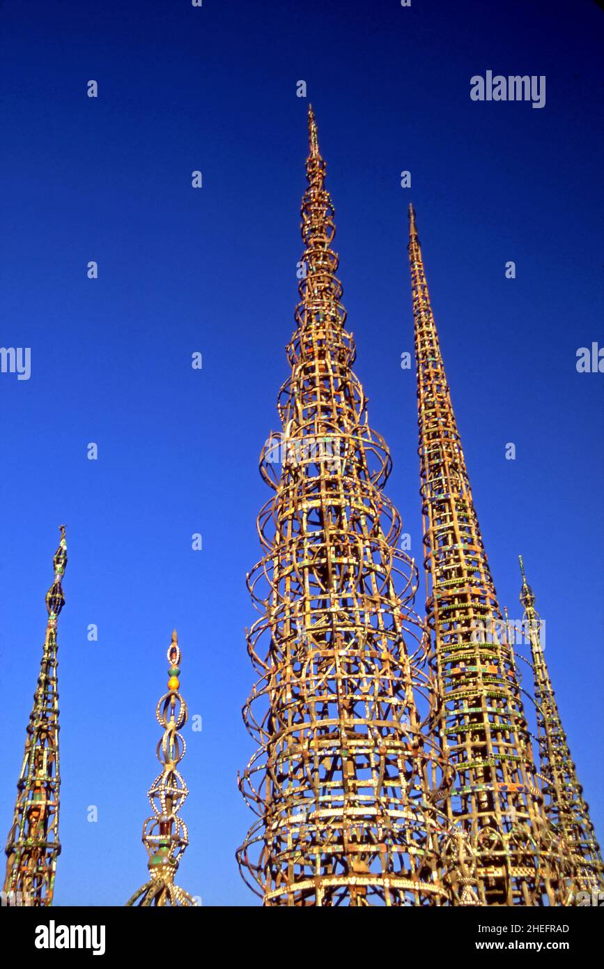 The watts towers los angeles immagini e fotografie stock ad alta ...