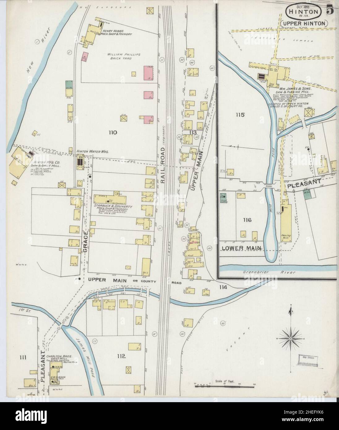 Mappa di hinton west virginia immagini e fotografie stock ad alta ...
