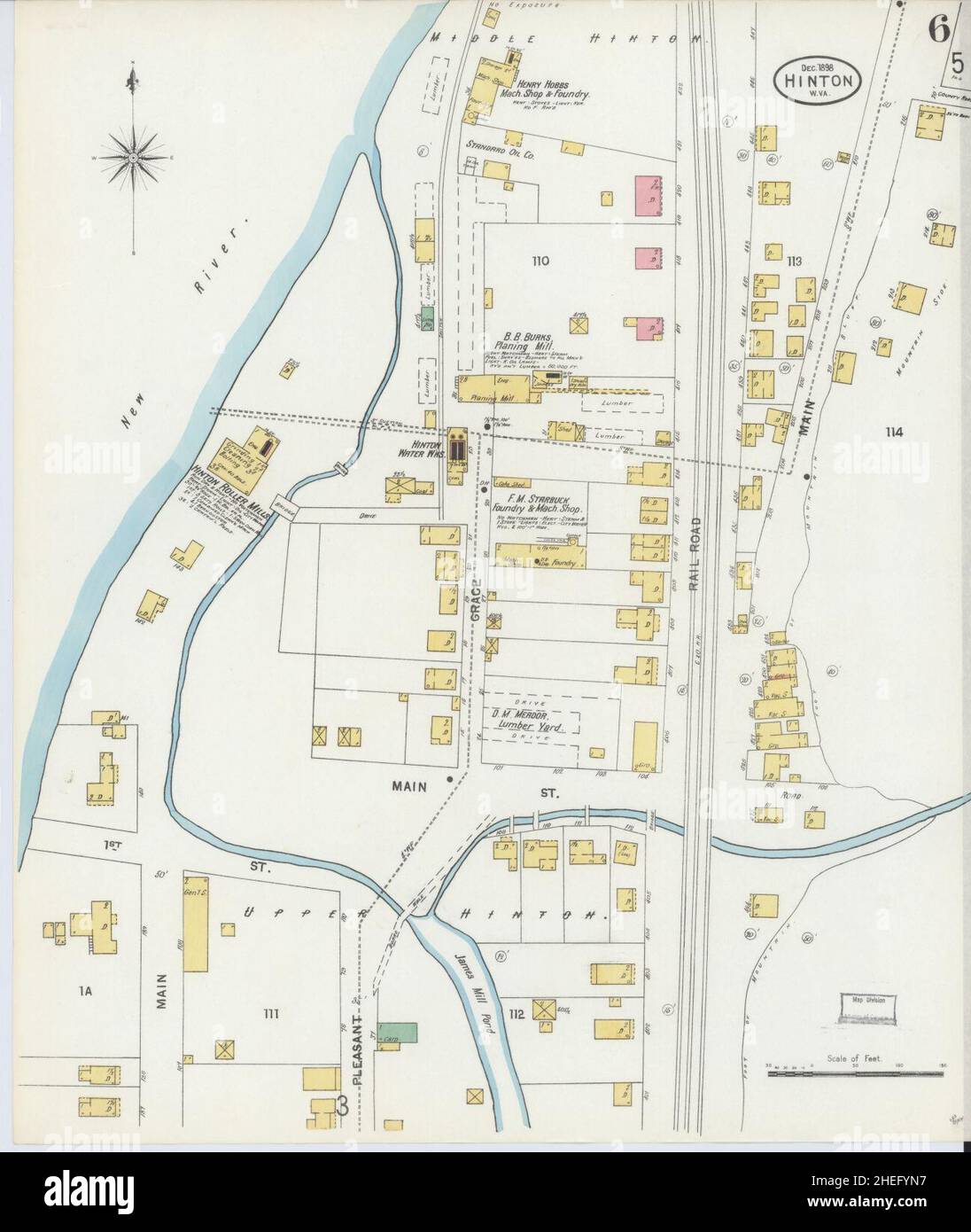 Mappa di hinton west virginia immagini e fotografie stock ad alta ...