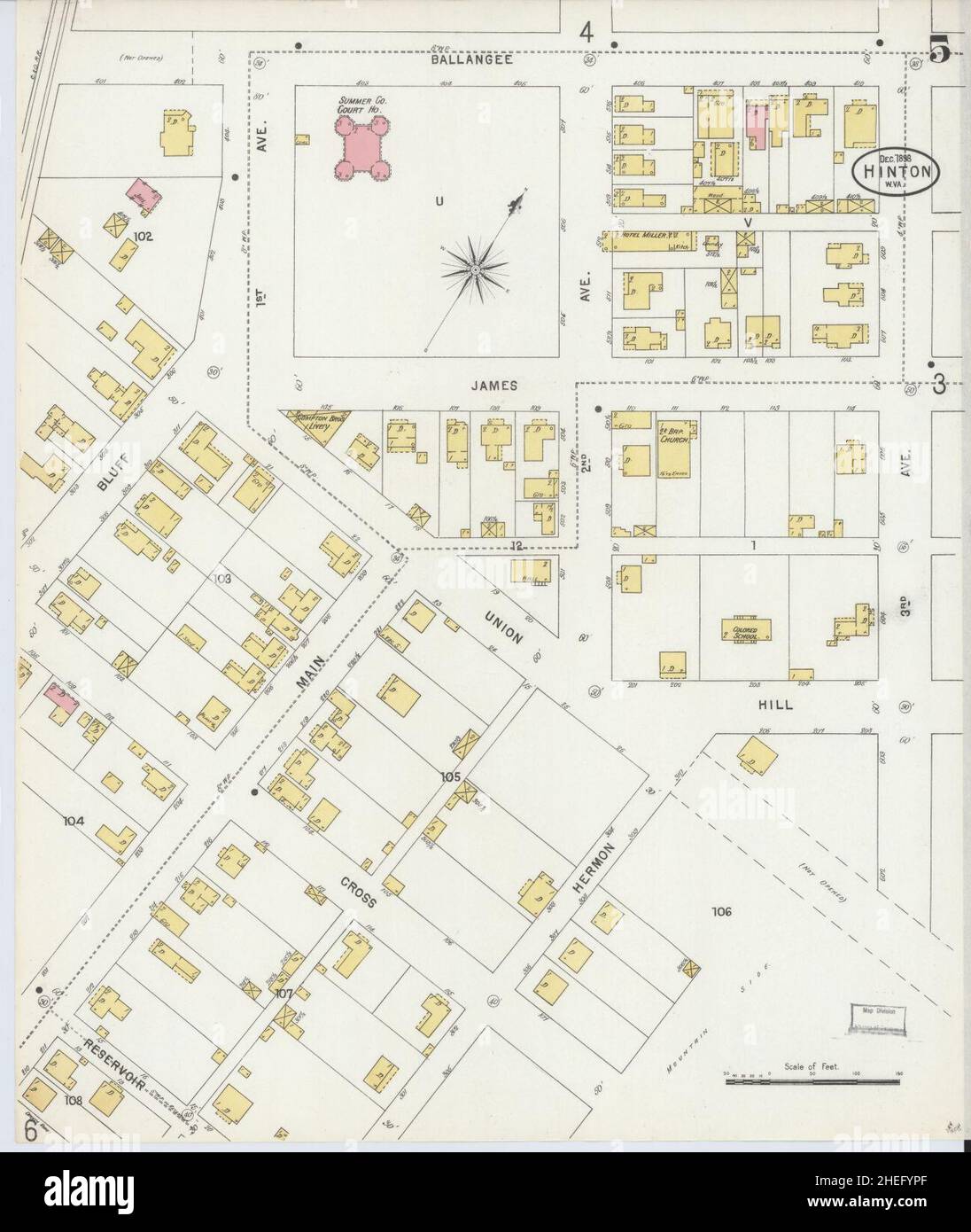 Mappa di hinton west virginia immagini e fotografie stock ad alta ...