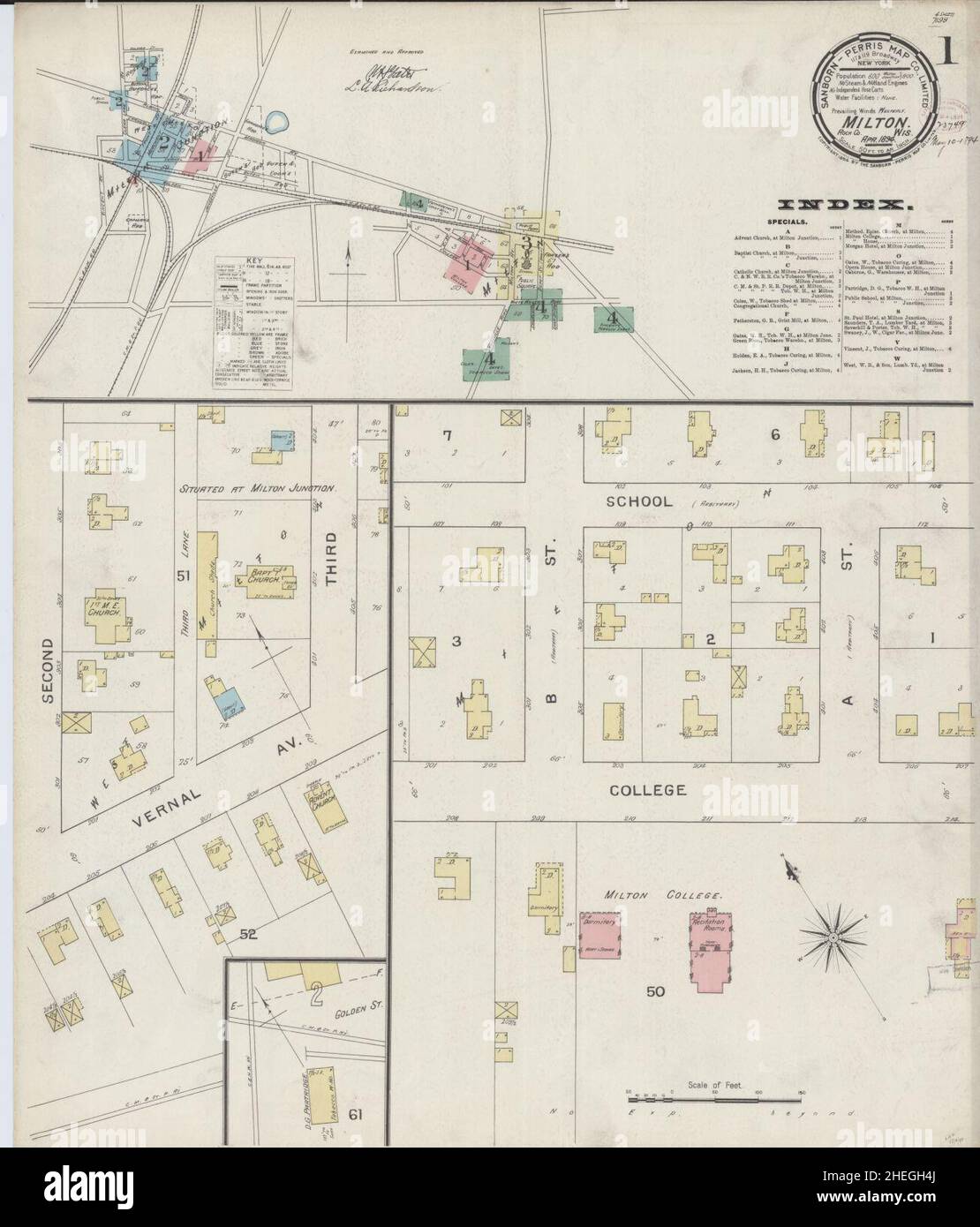 Mappa di milton wisconsin immagini e fotografie stock ad alta ...