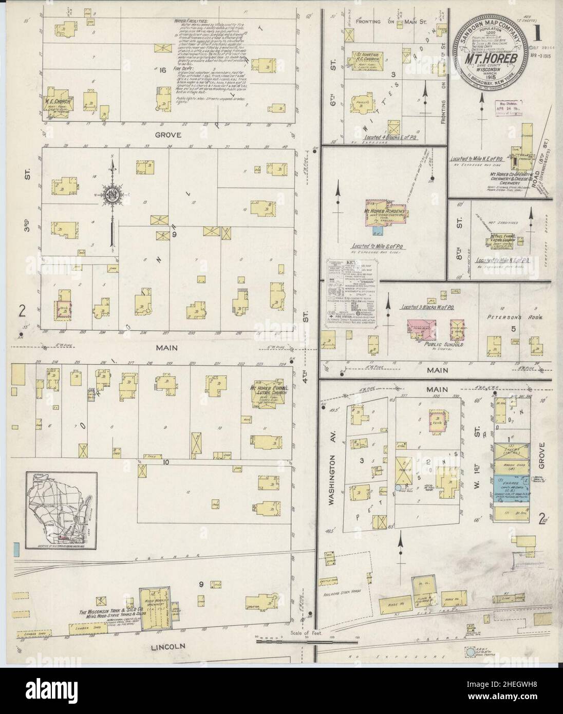 Mappa del monte horeb wisconsin immagini e fotografie stock ad alta ...