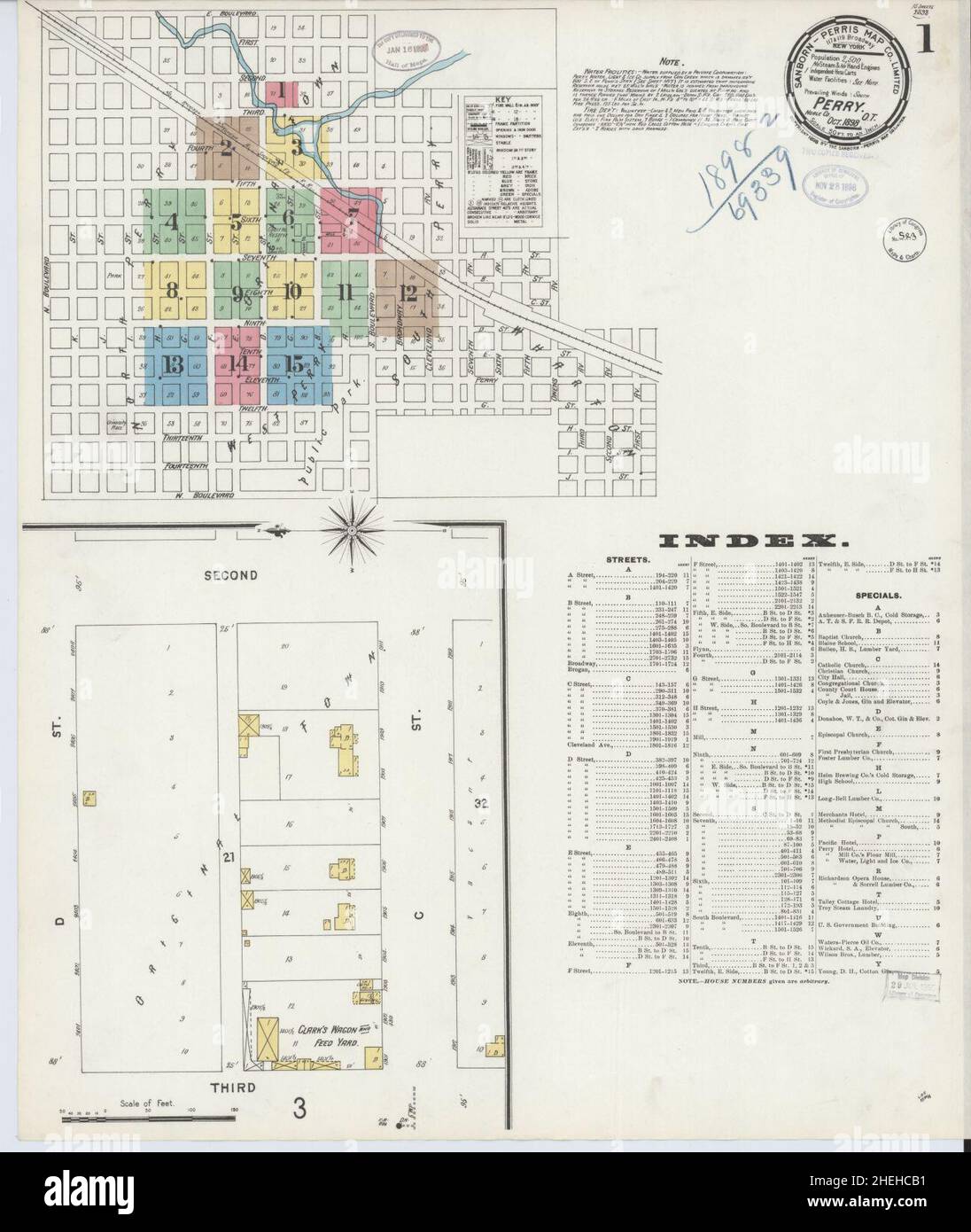 Mappa di perry oklahoma immagini e fotografie stock ad alta risoluzione ...