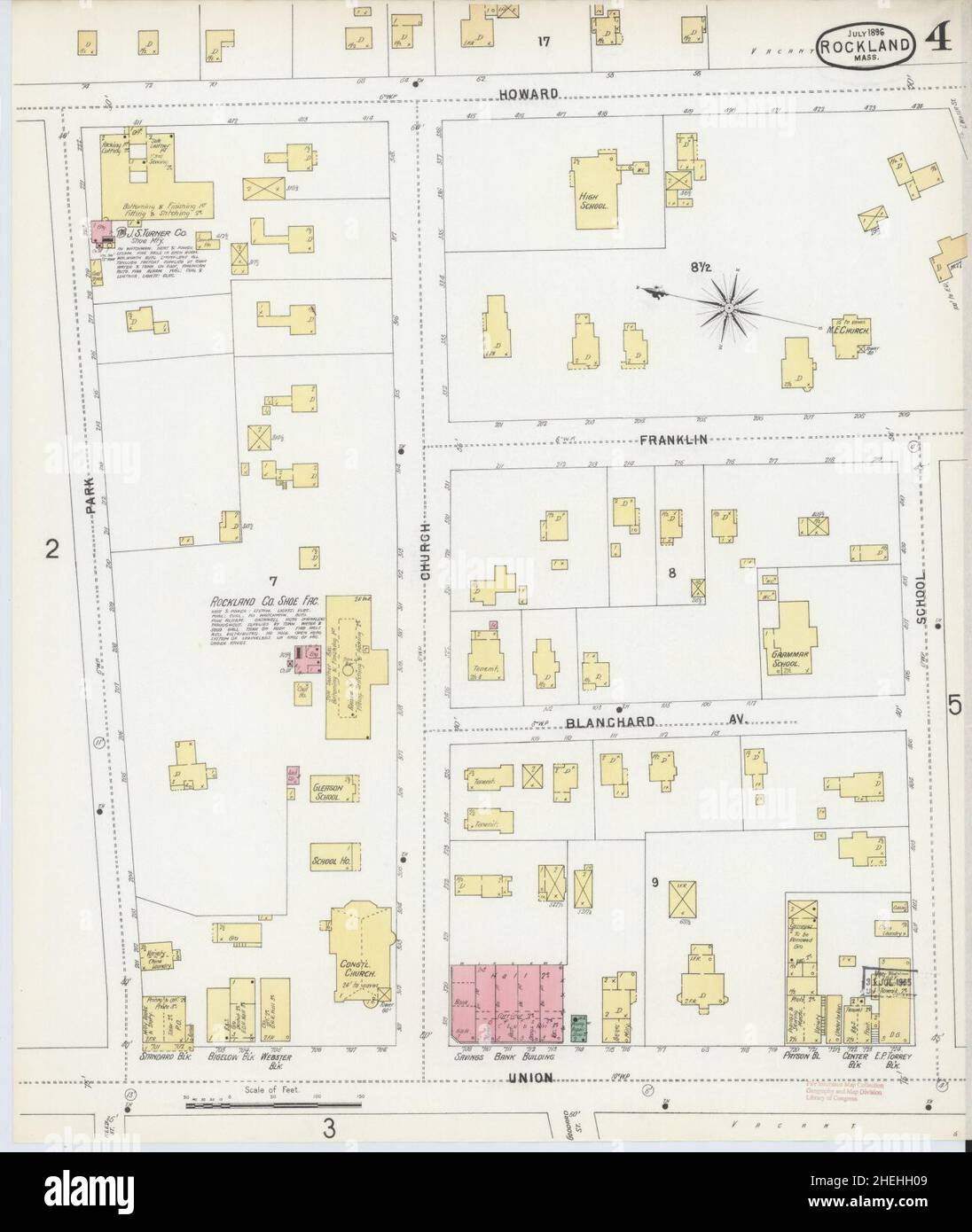 Mappa di rockland massachusetts immagini e fotografie stock ad alta ...