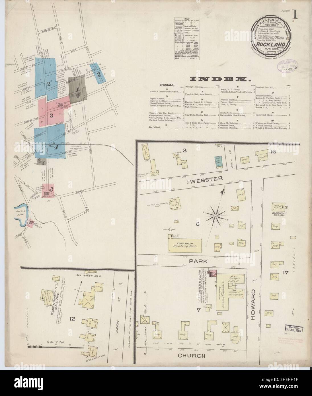 Mappa di rockland massachusetts immagini e fotografie stock ad alta ...
