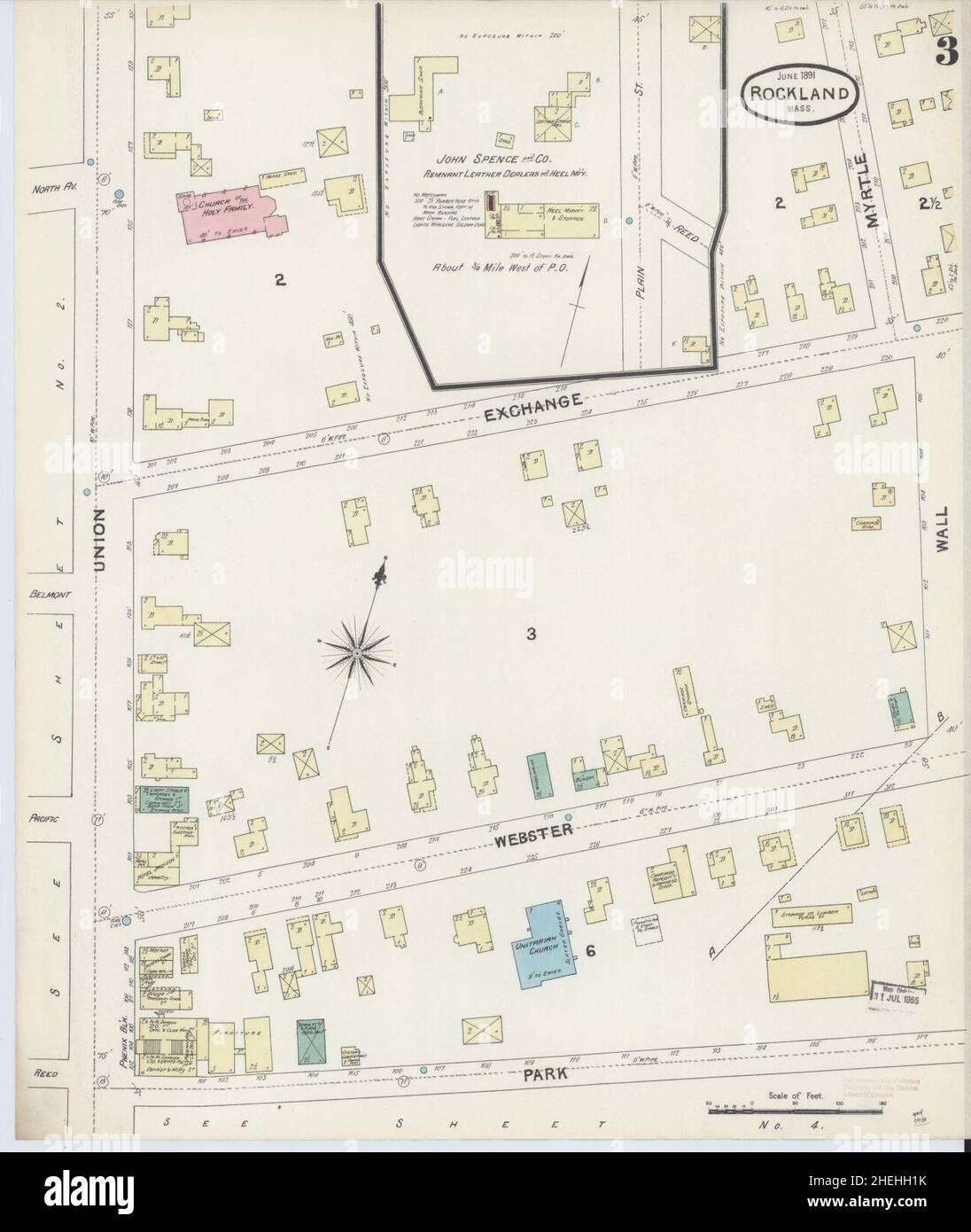Mappa di rockland massachusetts immagini e fotografie stock ad alta ...