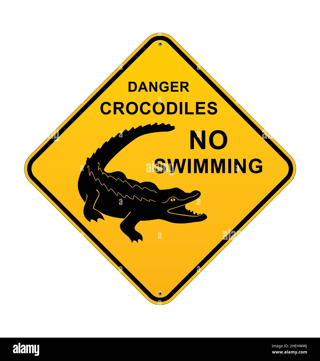 Danger crocodiles no swimming sign immagini e fotografie stock ad alta ...
