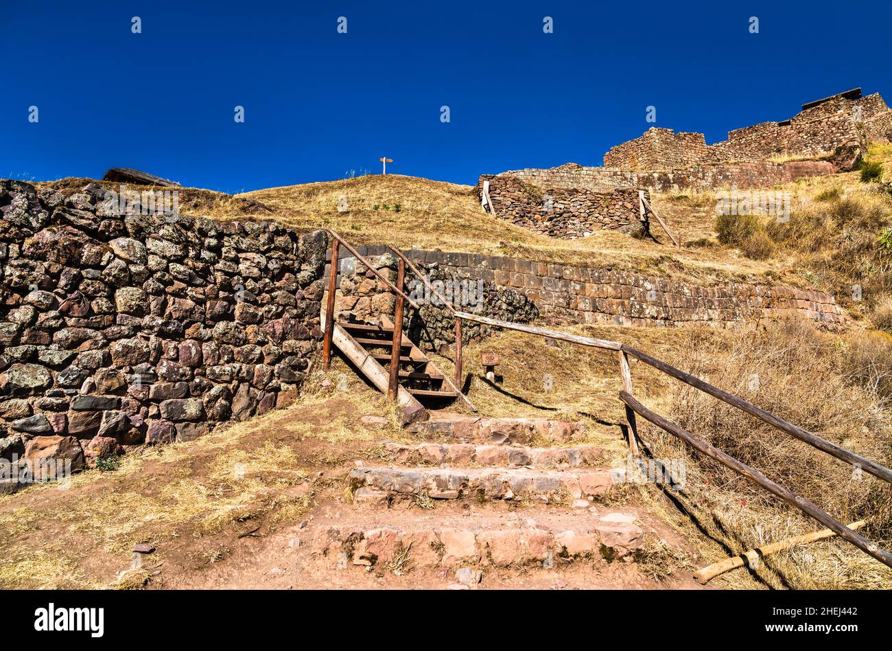 Inca trail ruins trek peru andes immagini e fotografie stock ad alta ...