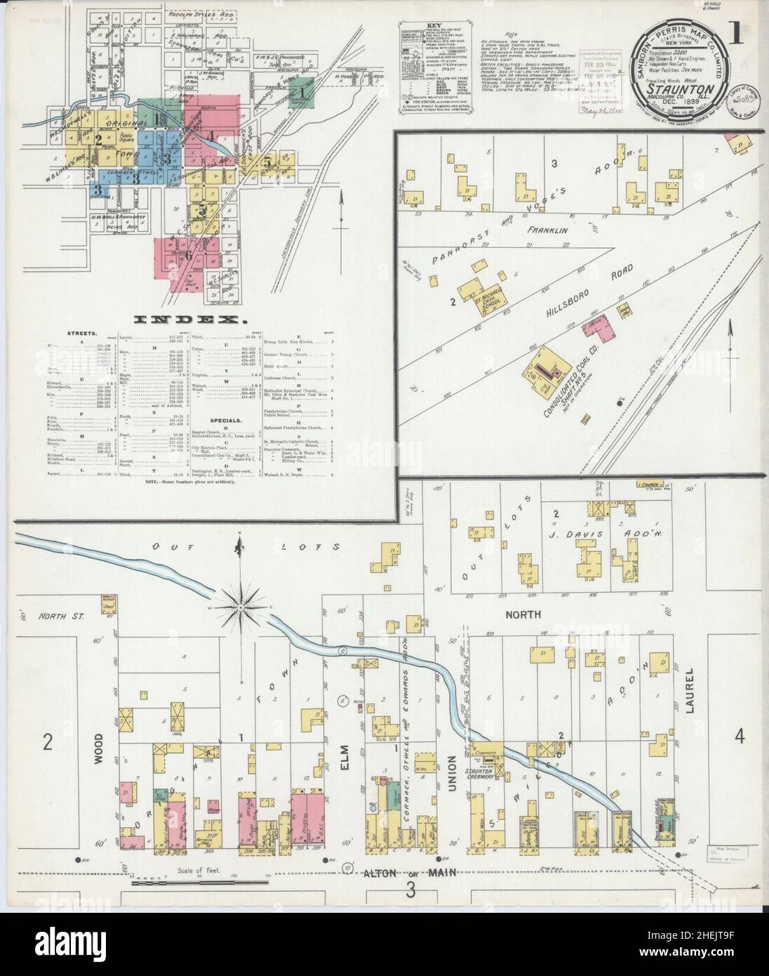 Mappa di staunton, illinois immagini e fotografie stock ad alta ...