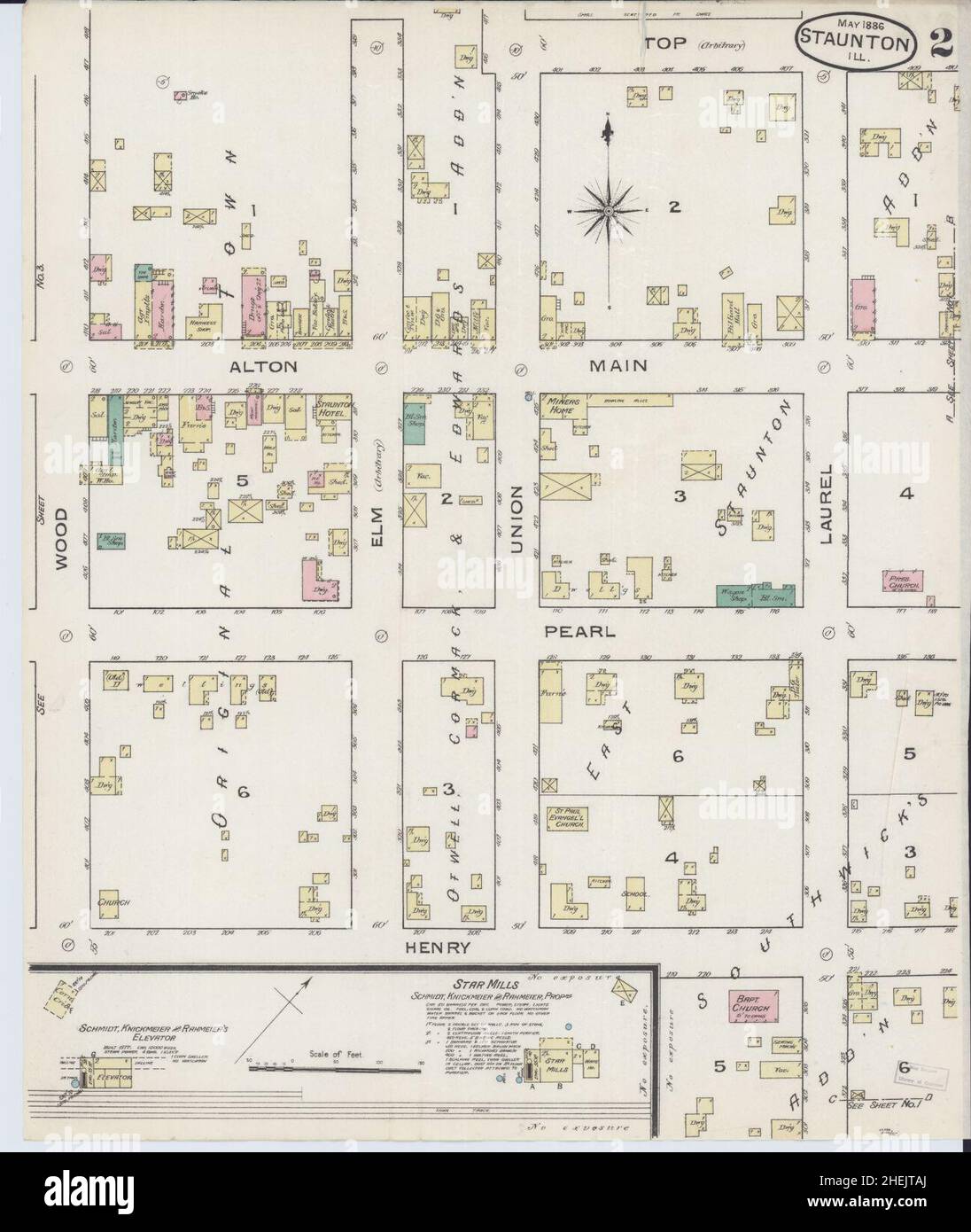 Mappa di staunton, illinois immagini e fotografie stock ad alta ...