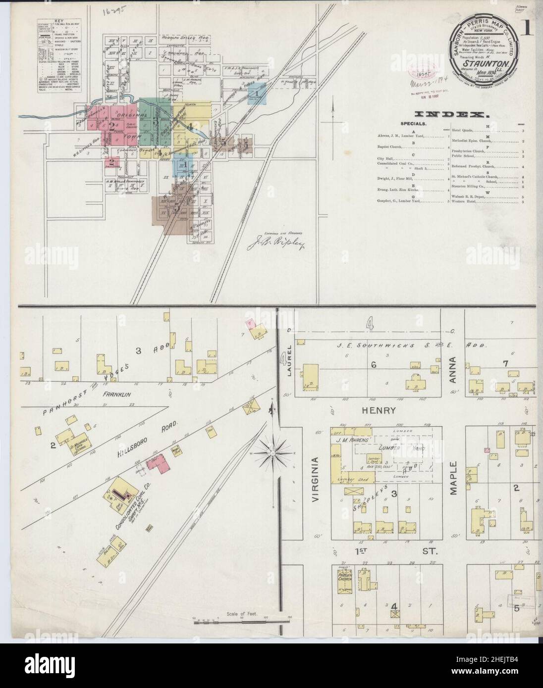 Mappa di staunton, illinois immagini e fotografie stock ad alta ...