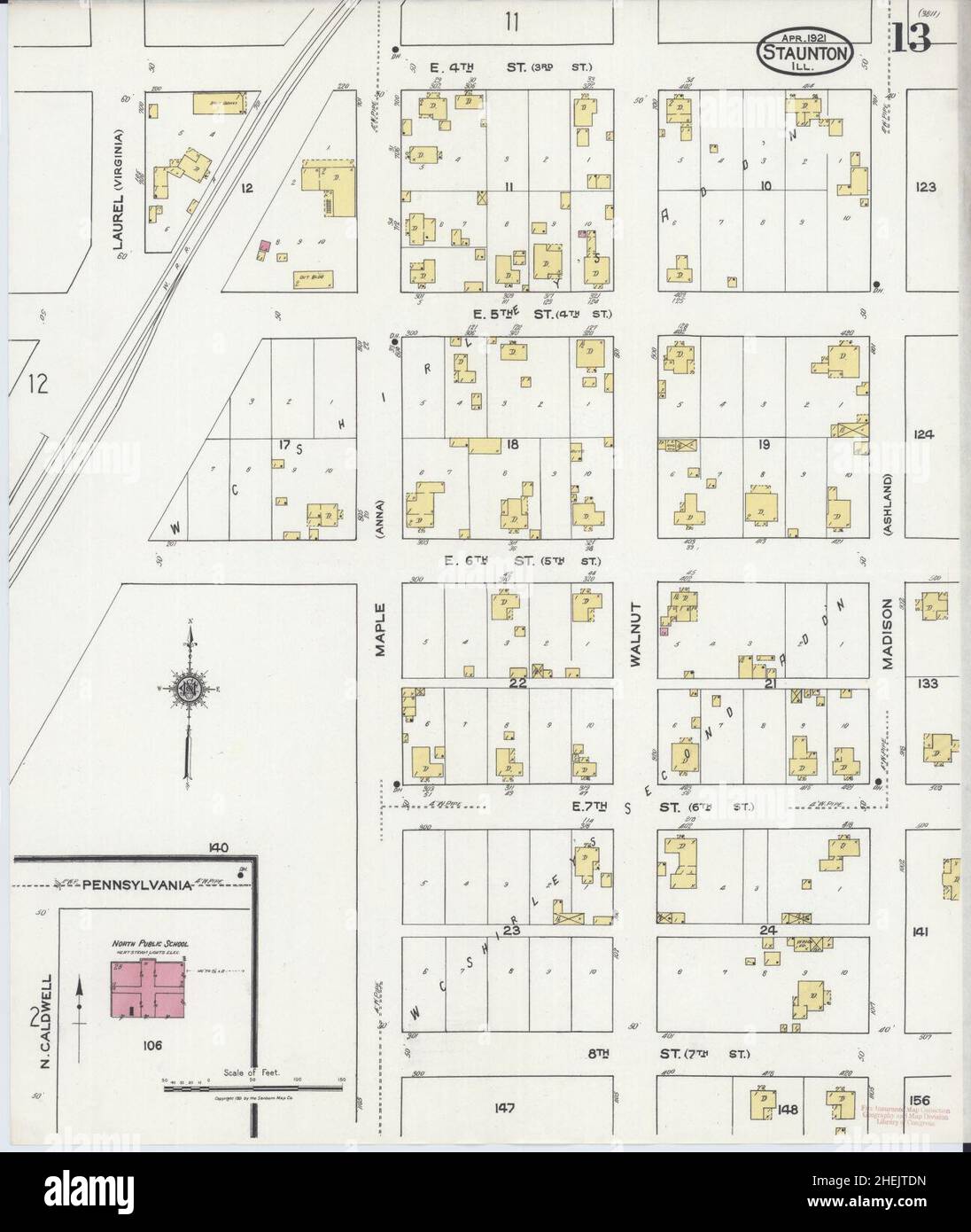 Mappa di staunton, illinois immagini e fotografie stock ad alta ...