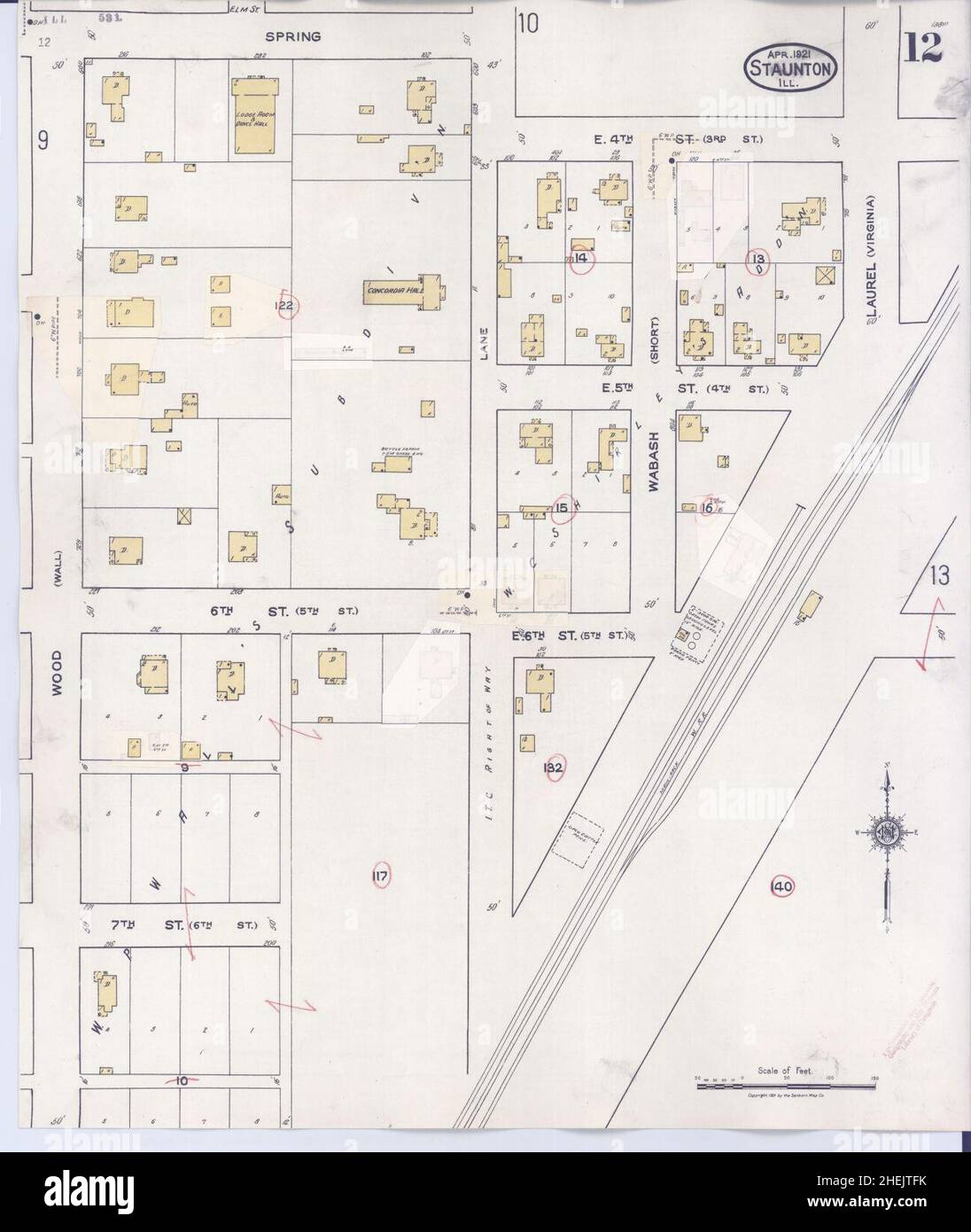 Mappa di staunton, illinois immagini e fotografie stock ad alta ...