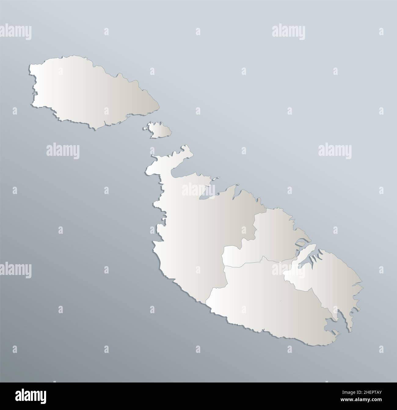 Malta mappa politico immagini e fotografie stock ad alta risoluzione ...