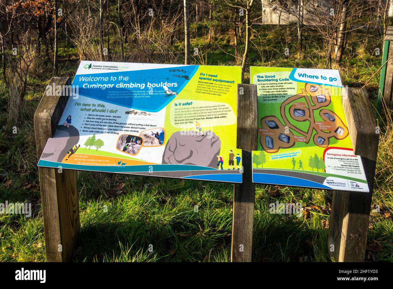 Cartello informativo bouldering immagini e fotografie stock ad alta ...