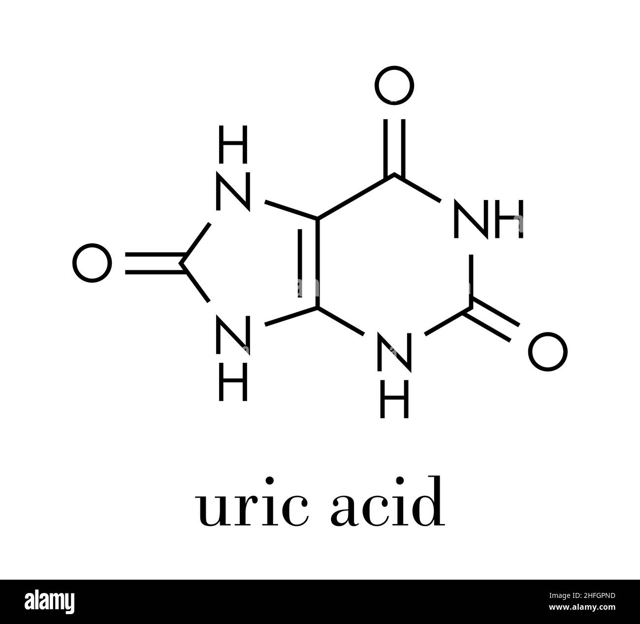 Molecola di acido urico Immagini Vettoriali Stock - Alamy