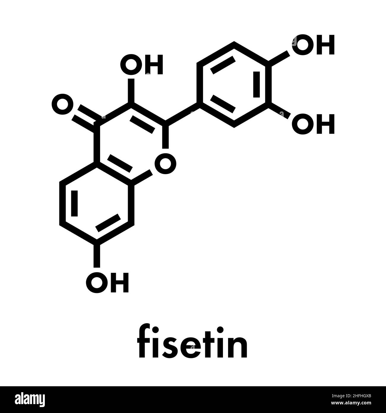 Molecola di polifenoli della pianta di fisetina immagini e fotografie ...