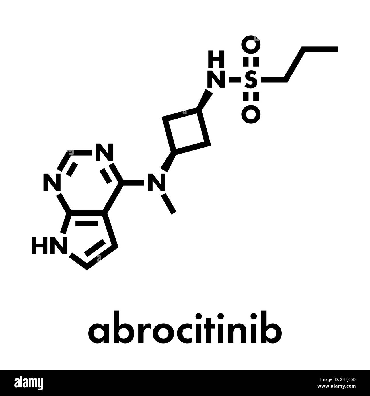 Abrocitinib molecola farmaco dermatite atopica Immagini Vettoriali ...