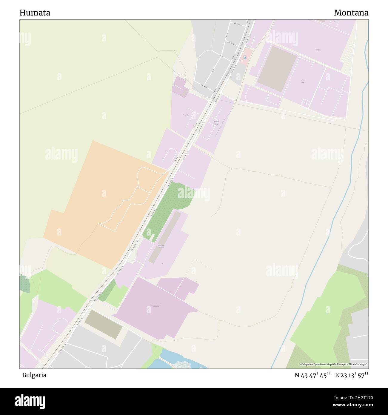 Humata, Bulgaria, Montana, N 43 47' 45''', e 23 13' 57''', mappa, Mappa ...