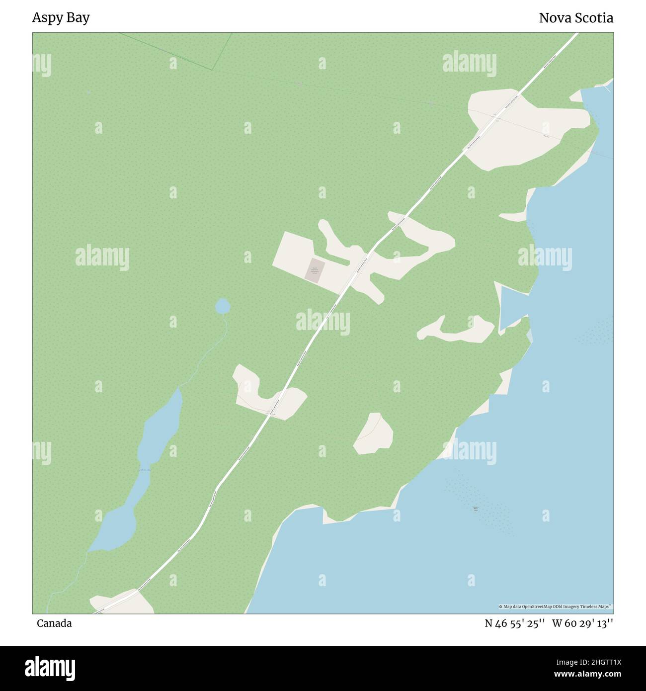 Aspy Bay, Canada, Nova Scotia, N 46 55' 25'', W 60 29' 13''', mappa ...