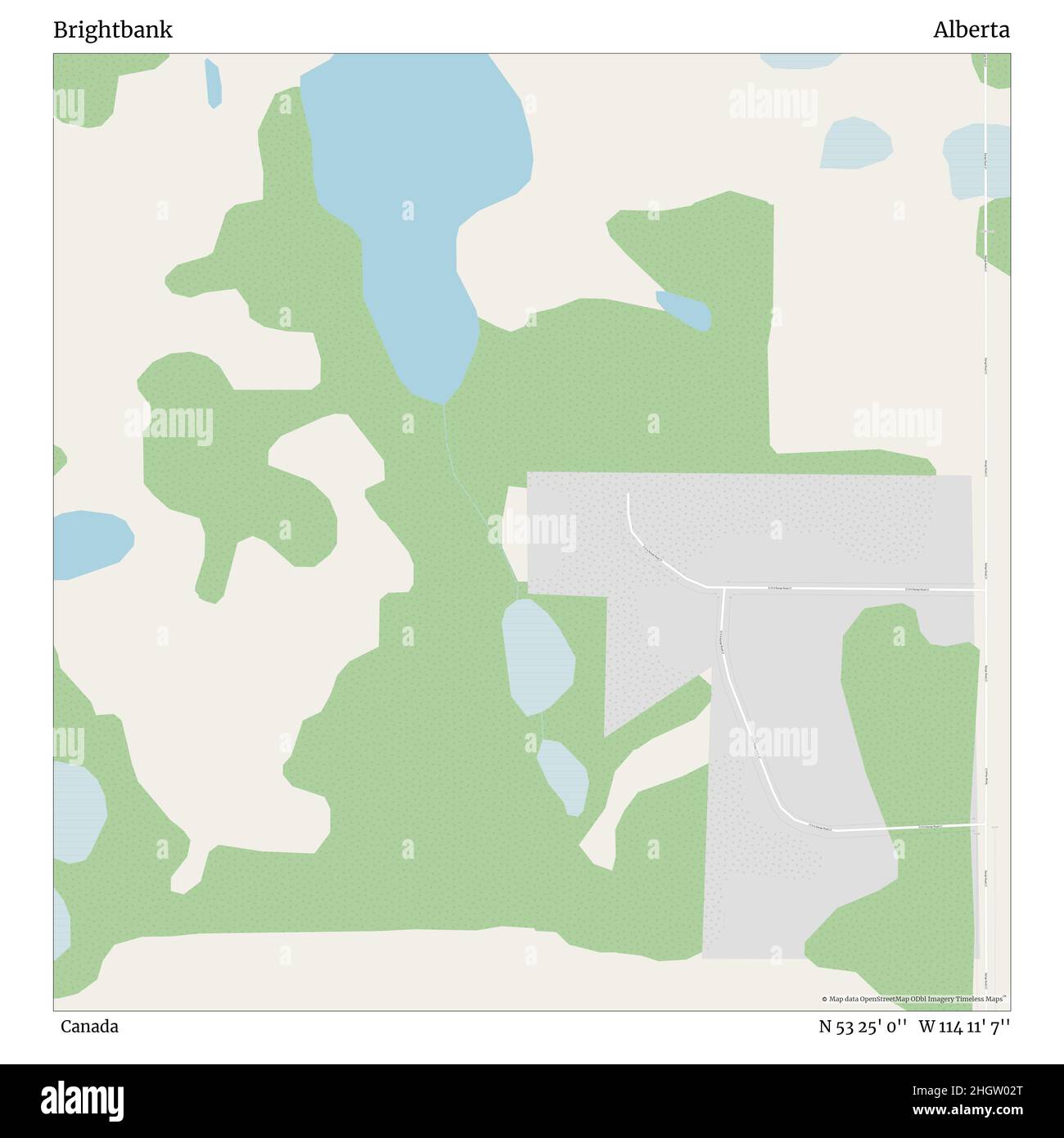 Brightbank, Canada, Alberta, N 53 25' 0'', W 114 11' 7'', mappa, mappa ...