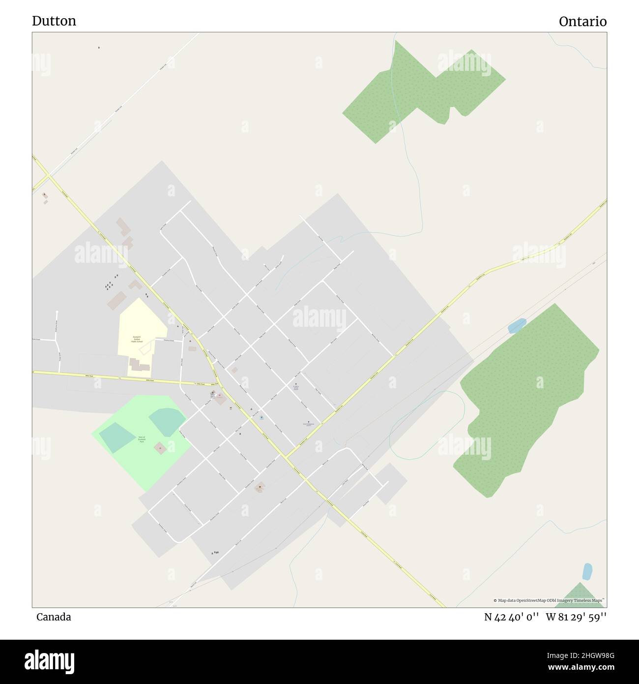 Dutton, Canada, Ontario, N 42 40' 0'', W 81 29' 59'', mappa, Mappa ...