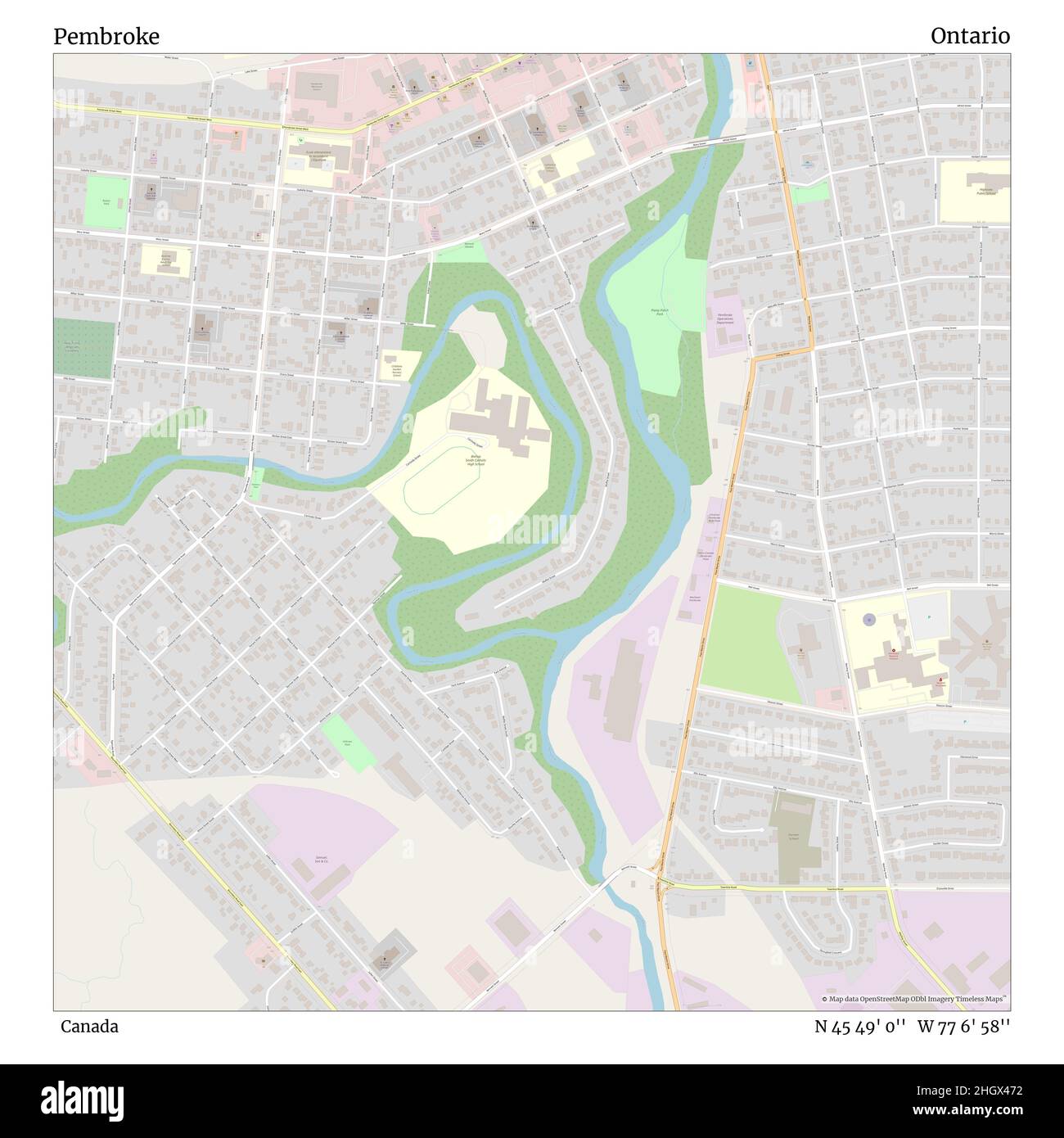 Mappa di pembroke ontario Immagini senza sfondo e Foto Stock ritagliate ...
