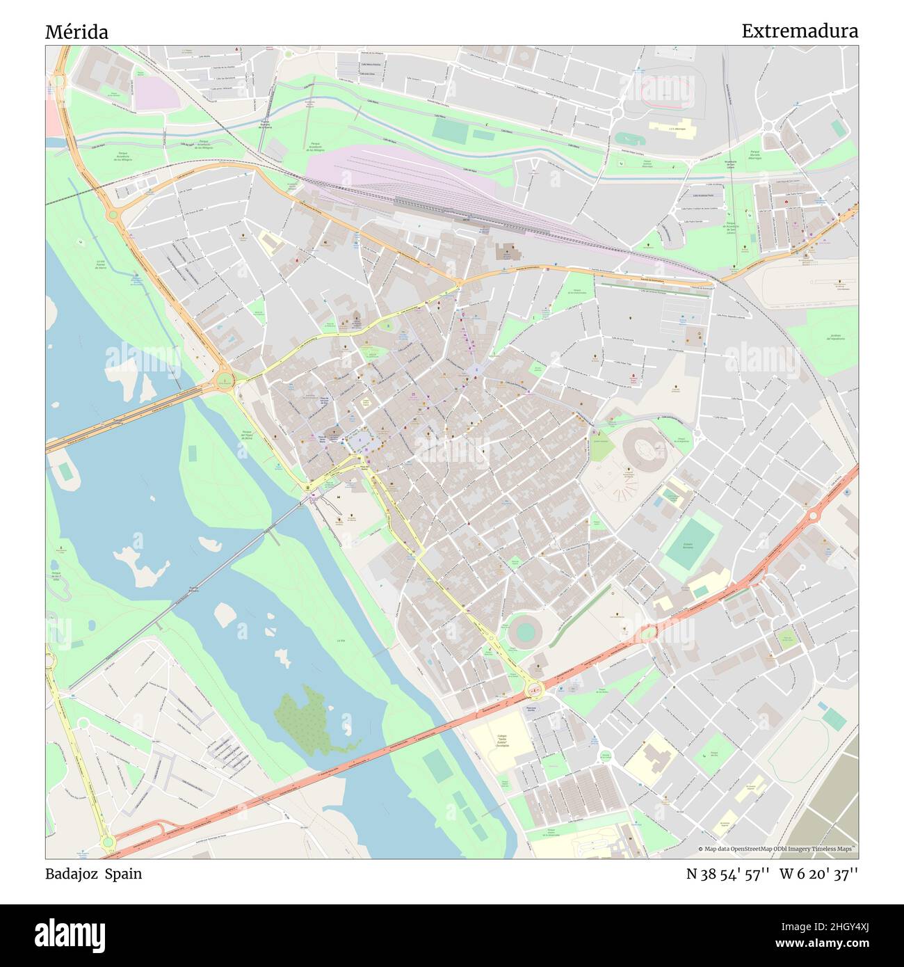 Mappa di merida spagna immagini e fotografie stock ad alta risoluzione ...