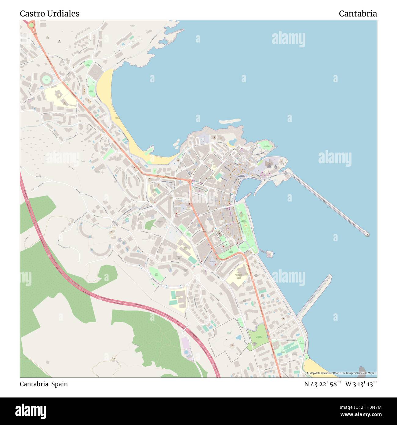 Mappa di castro urdiales spagna immagini e fotografie stock ad alta ...