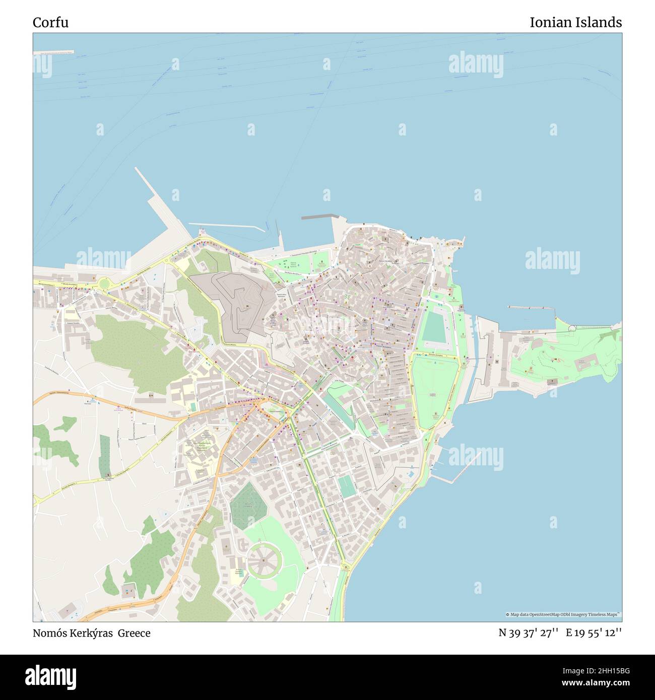 Map of corfu immagini e fotografie stock ad alta risoluzione - Alamy