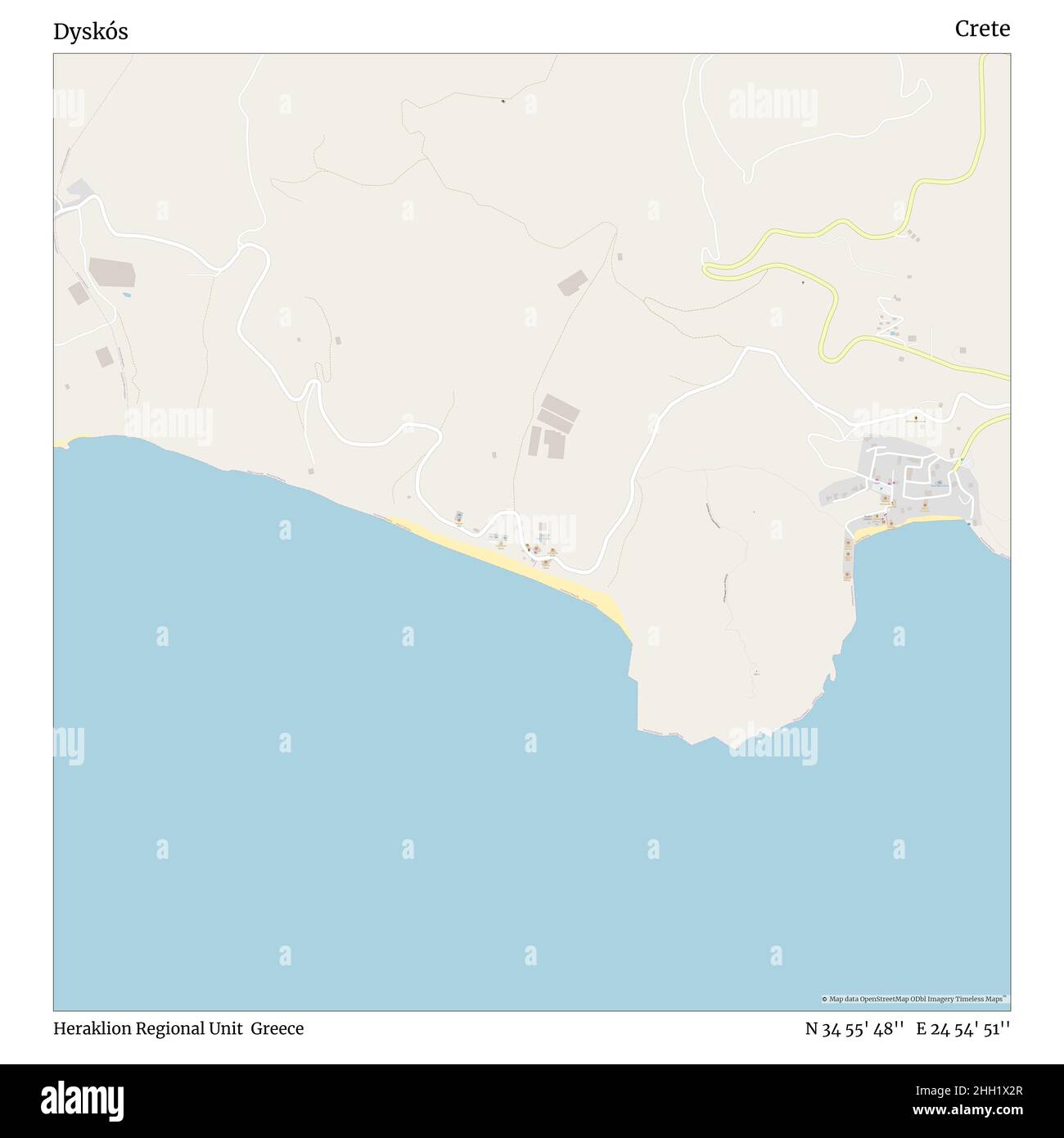 Dyskós, unità regionale di Heraklion, Grecia, Creta, N 34 55' 48'', e ...