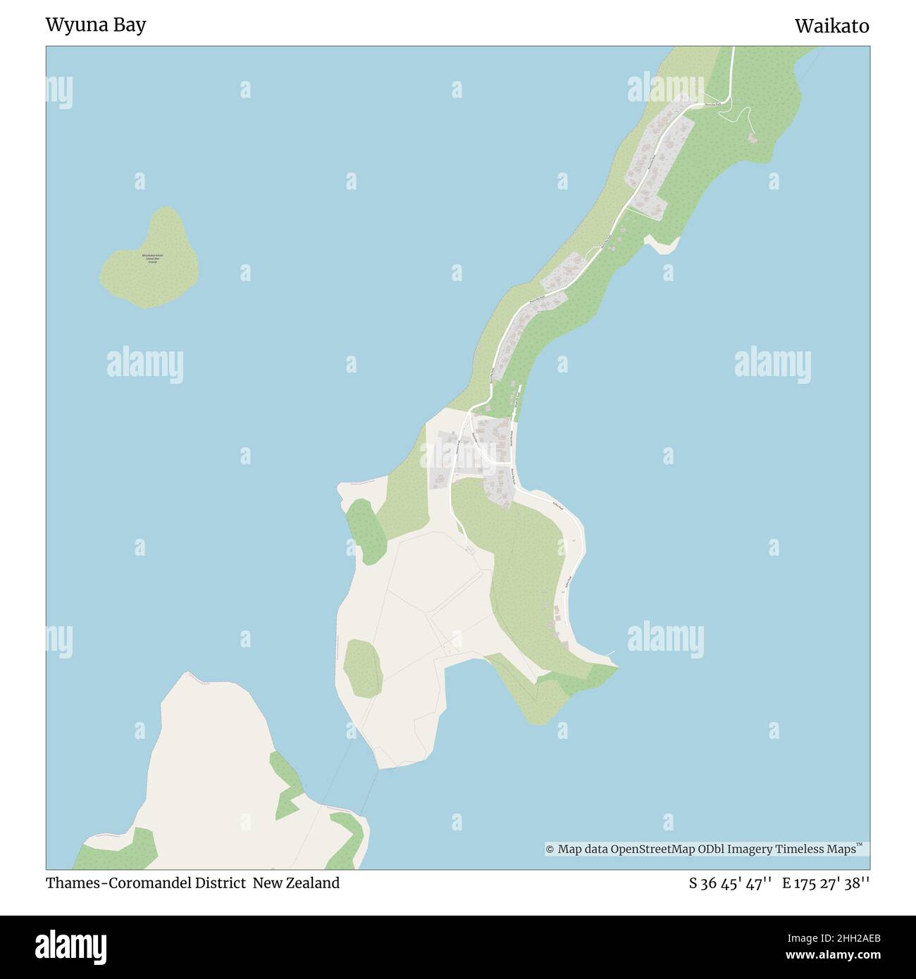 Wyuna Bay, Thames-Coromandel District, Nuova Zelanda, Waikato, S 36 45 ...