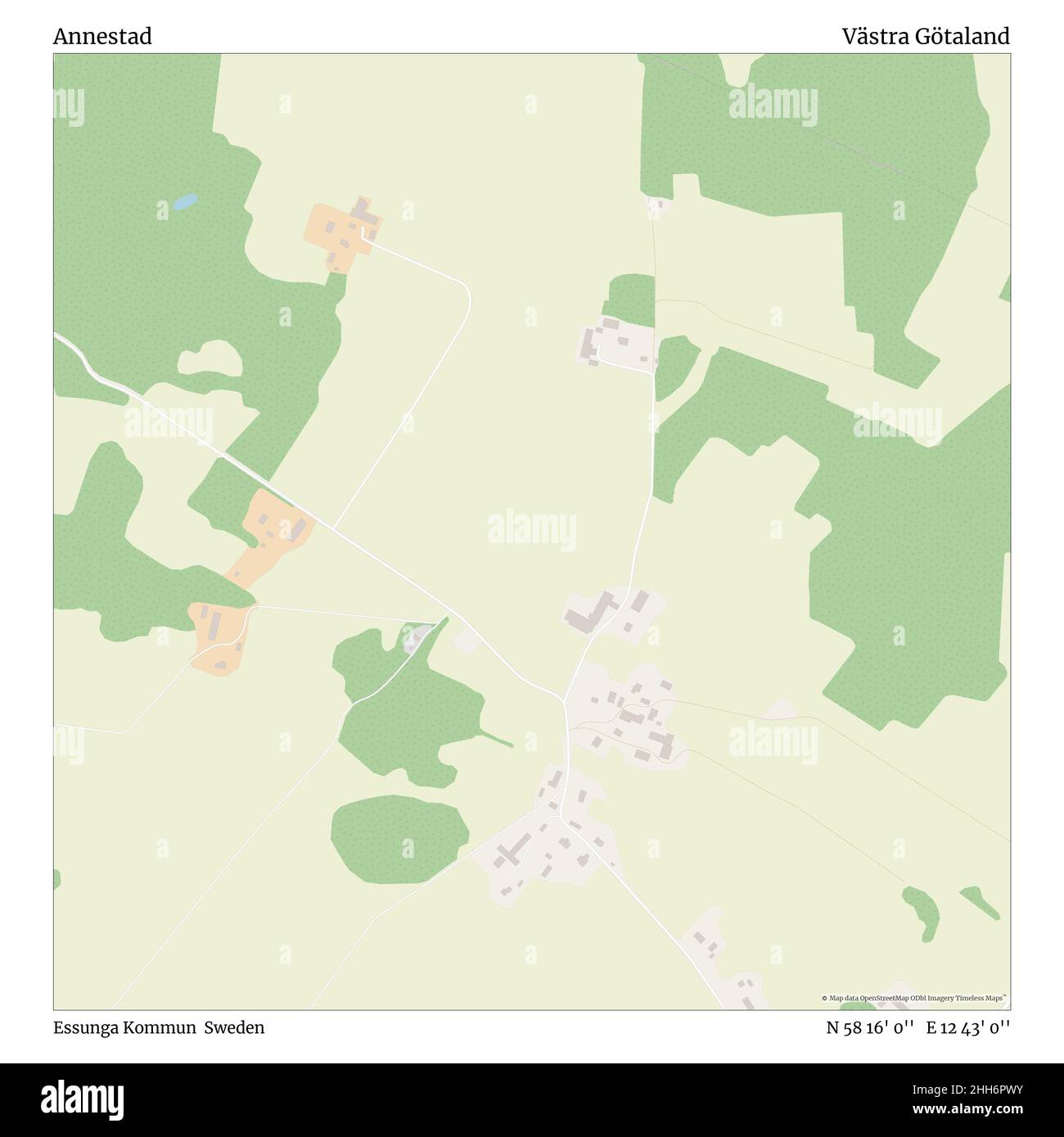 Annestad, Essunga Kommun, Sweden, Västra Götaland, N 58 16' 0'', e 12 ...