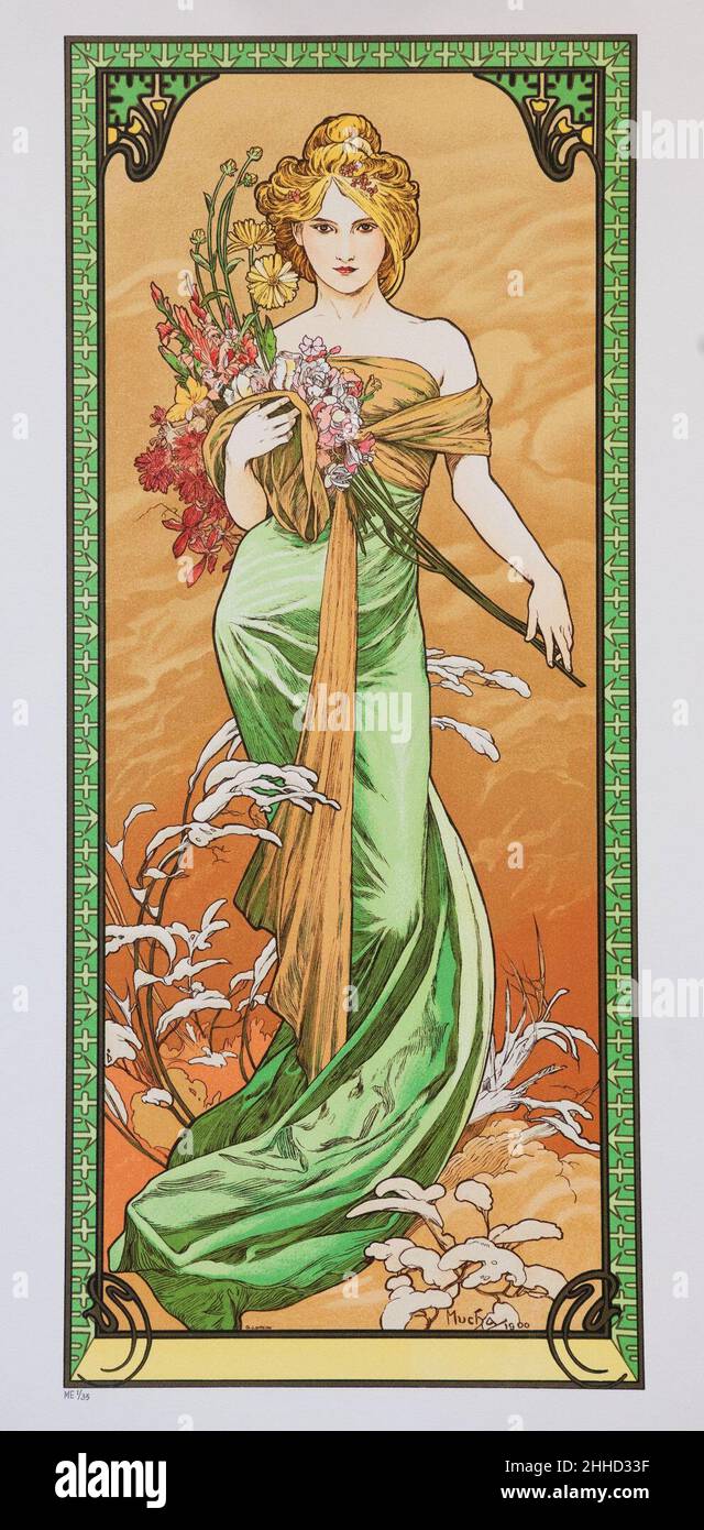 Alfons mucha spring immagini e fotografie stock ad alta risoluzione - Alamy